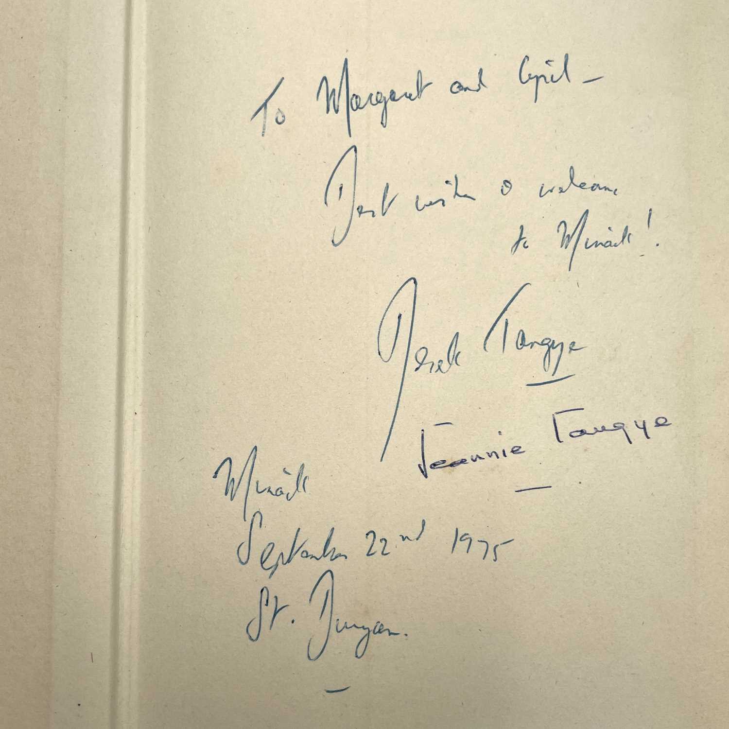 Lot 1095 - DEREK TANGYE. 'A Cat Affair', signed by