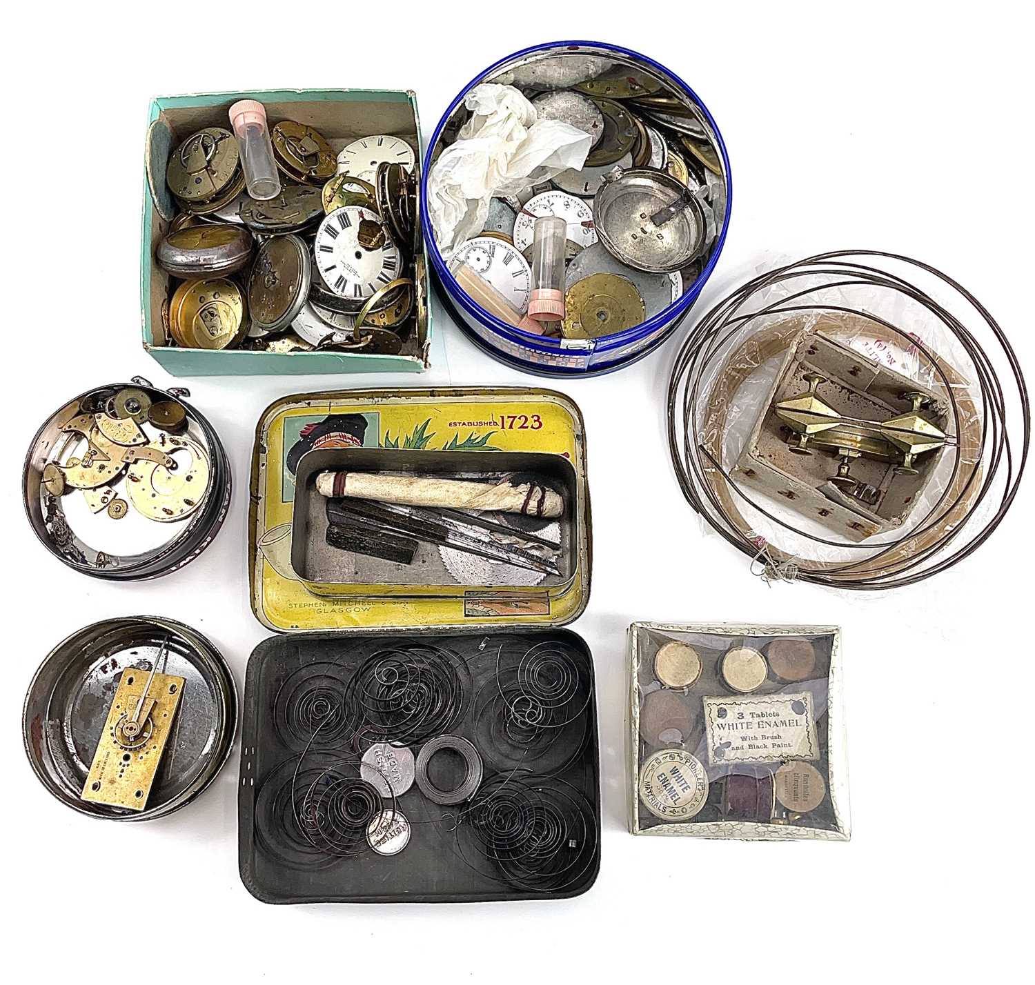 Lot 442 - A watchmakers brass depthing tool; together