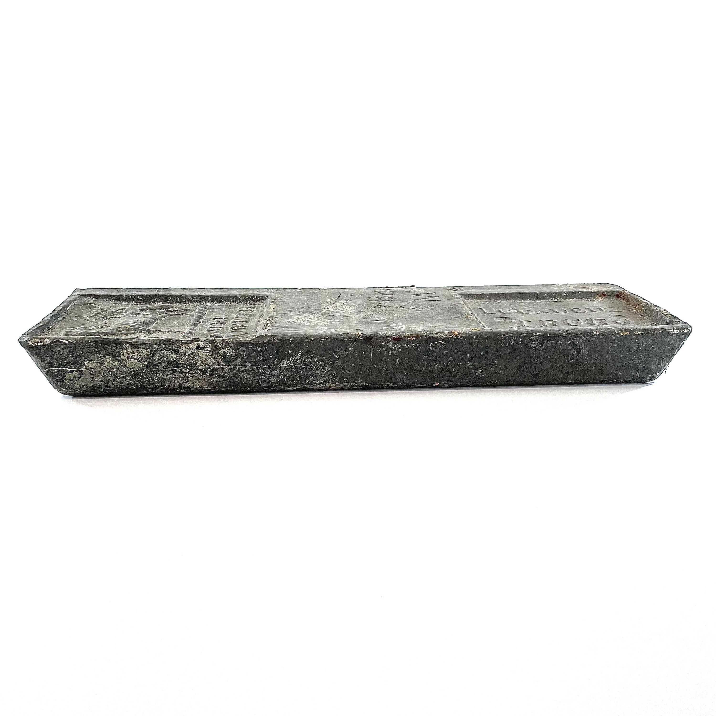 Lot 397 - A late 19th century Treloweth 28lb tin ingot