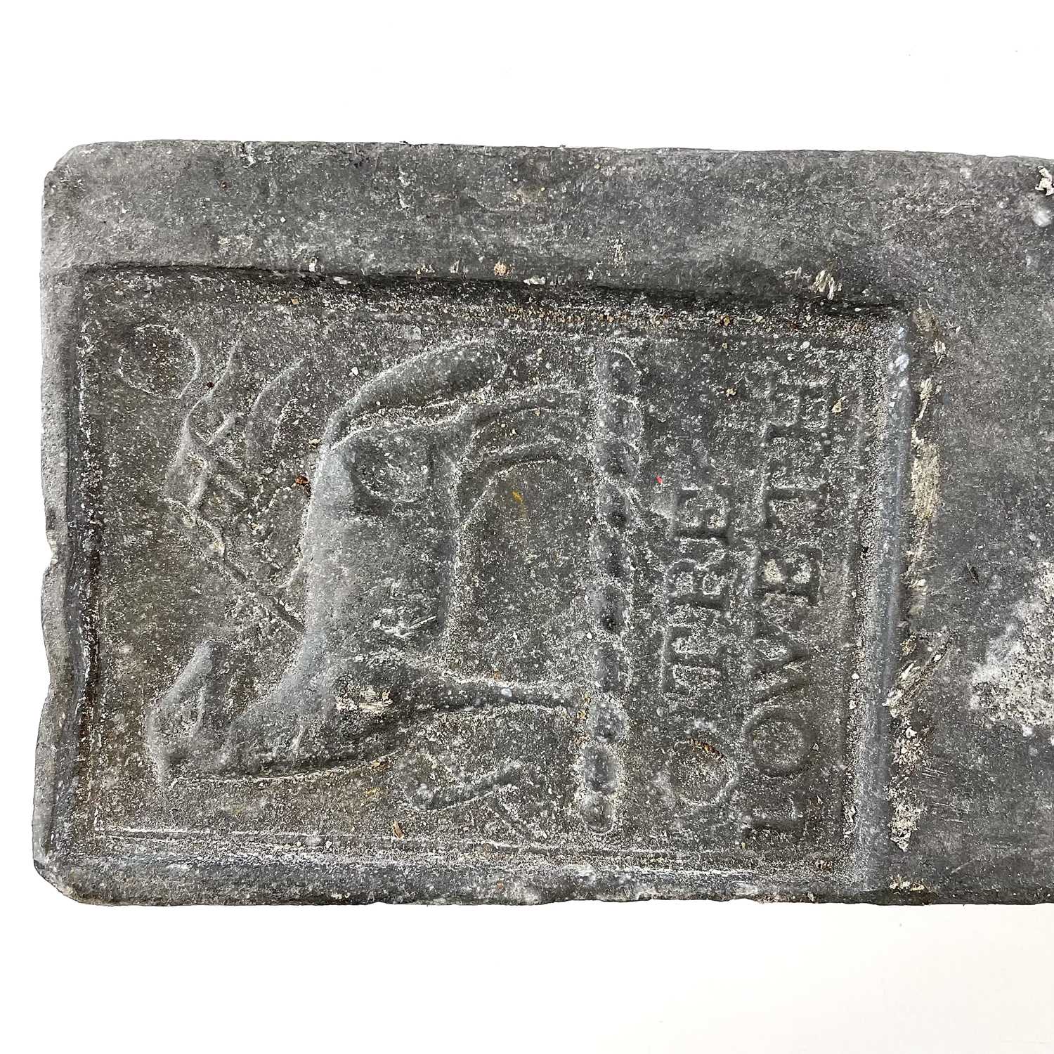 Lot 397 - A late 19th century Treloweth 28lb tin ingot