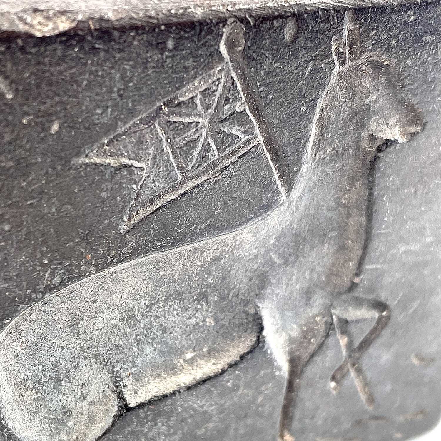 Lot 424 - A bronze hot mark with Lamb and Flag design,