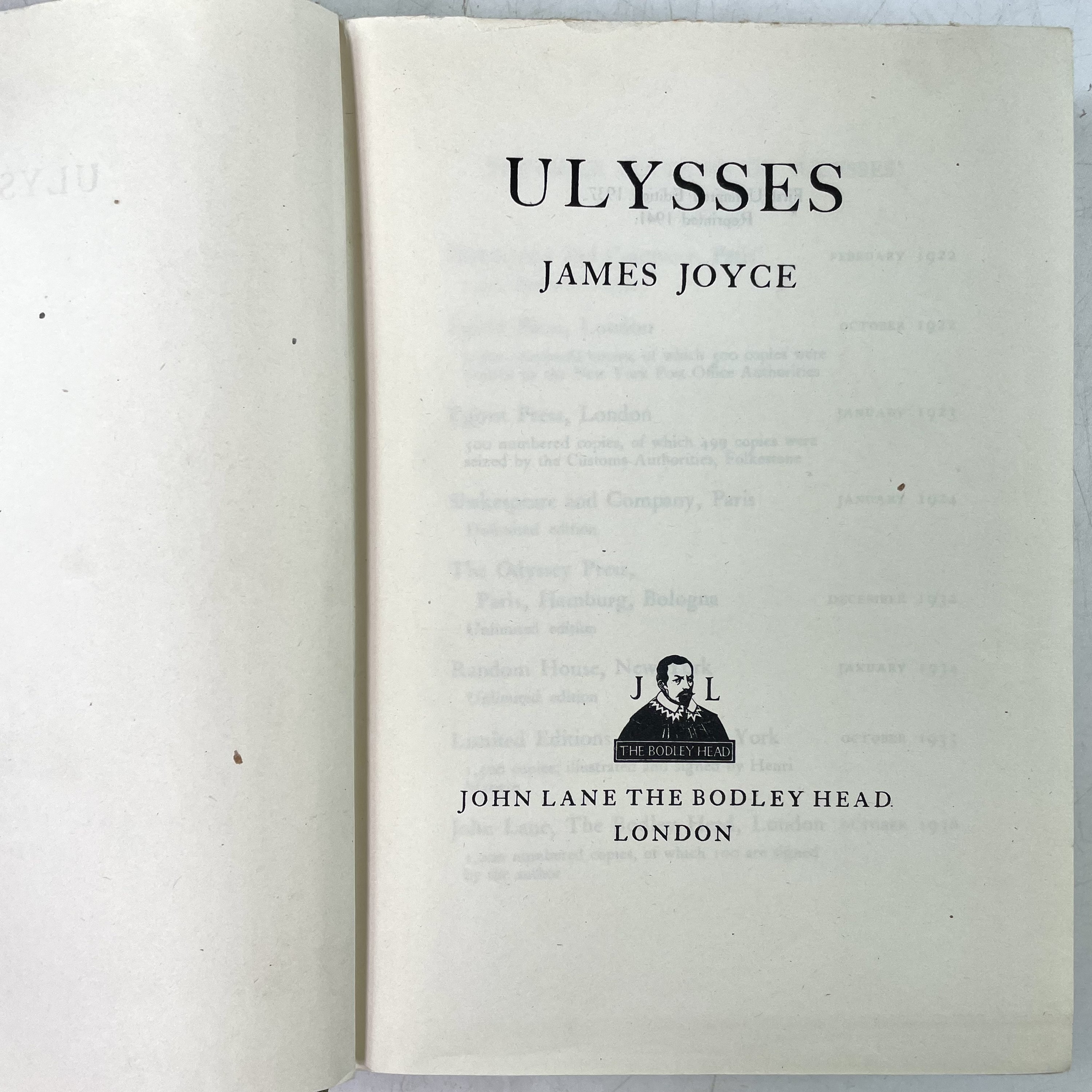 Lot 1114 - JAMES JOYCE. 'Ulysses,' reprint, original
