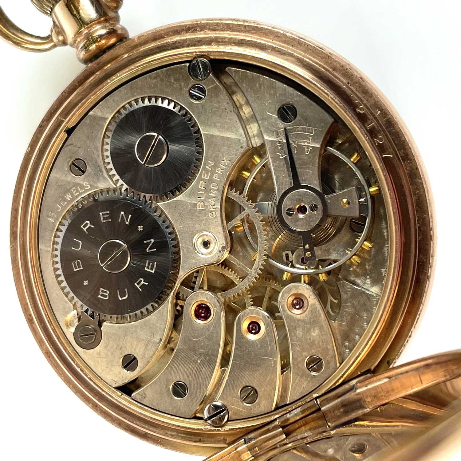 Lot 440 - A rose gold plated crown wind pocket watch