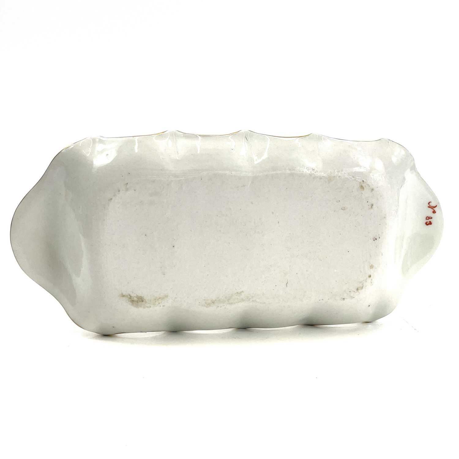 Lot 818 - A rare Newhall porcelain toast rack, circa