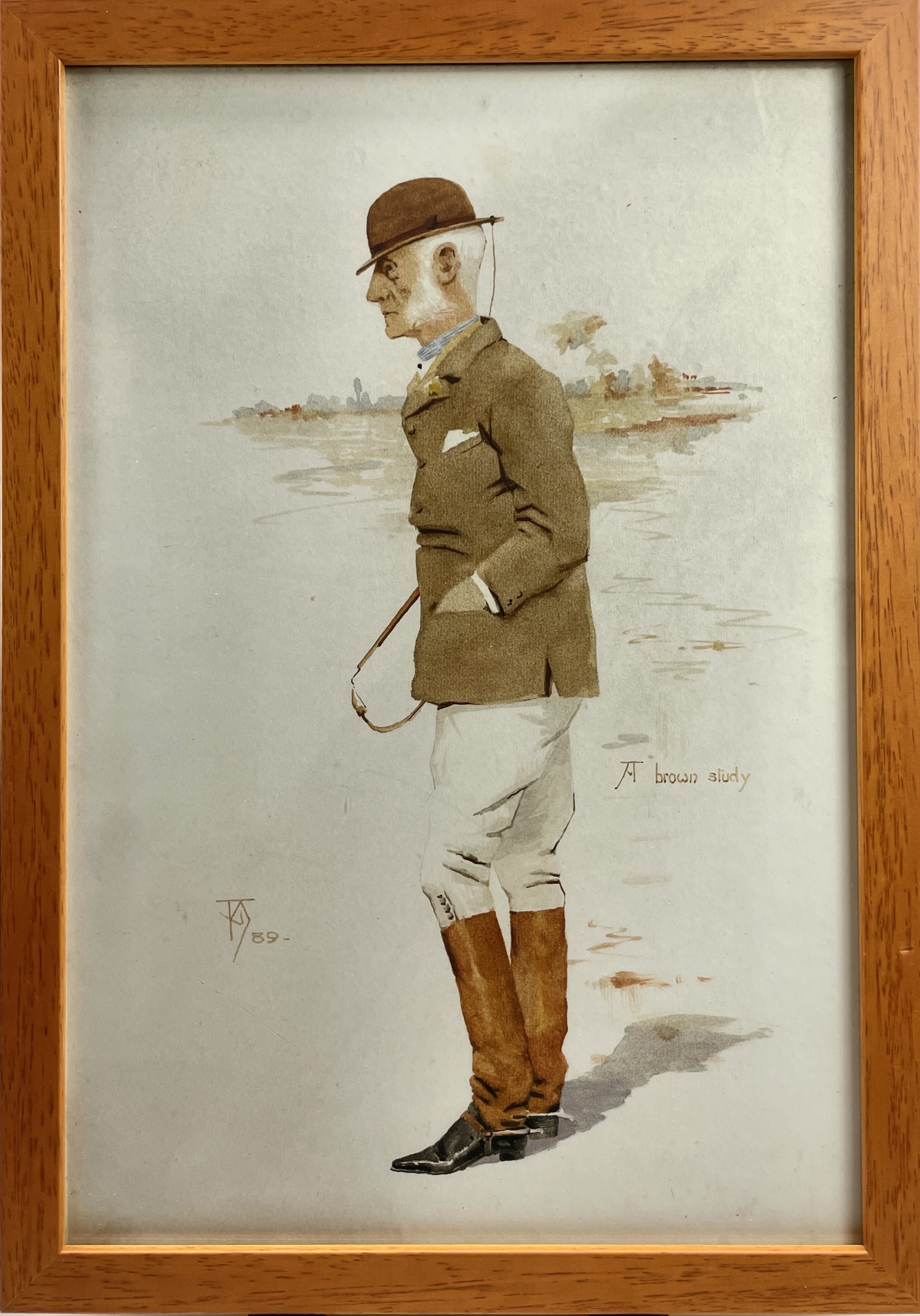 Lot 423 - Frederick HALL (1860-1948) A brown study