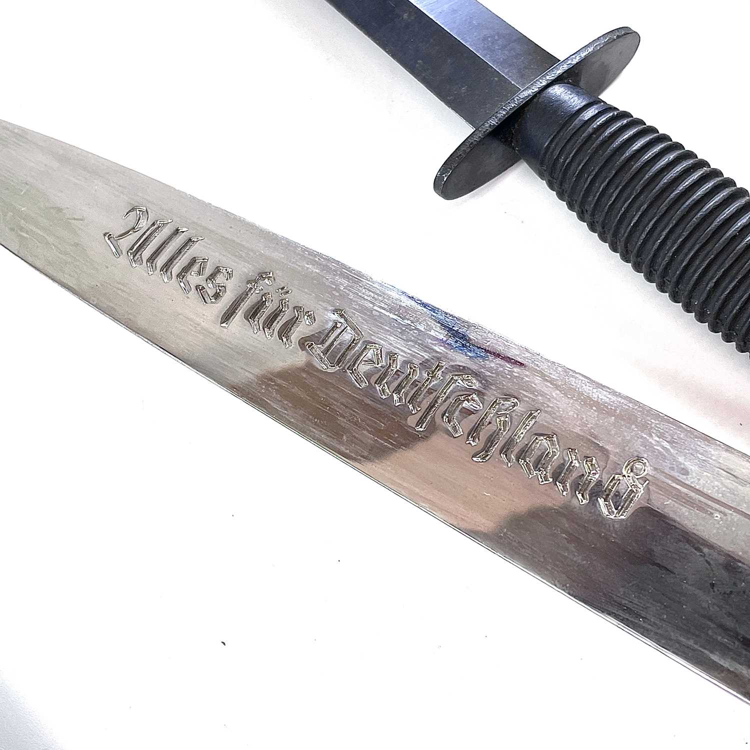 Lot 84 - An FS type fighting knife, with blued blade