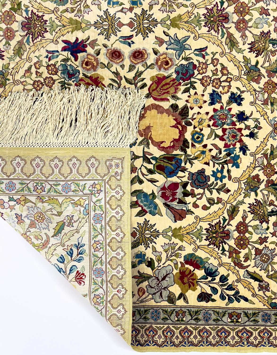 Lot 126 - An exceptionally fine Hereke silk rug.