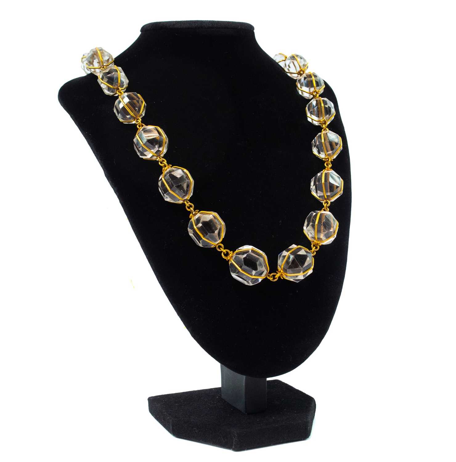 Lot 256 - A 19th century facet cut crystal graduated