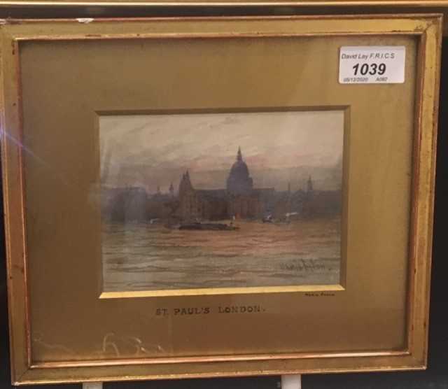 Lot 1039 - Maria EATON St. Paul's London Watercolour