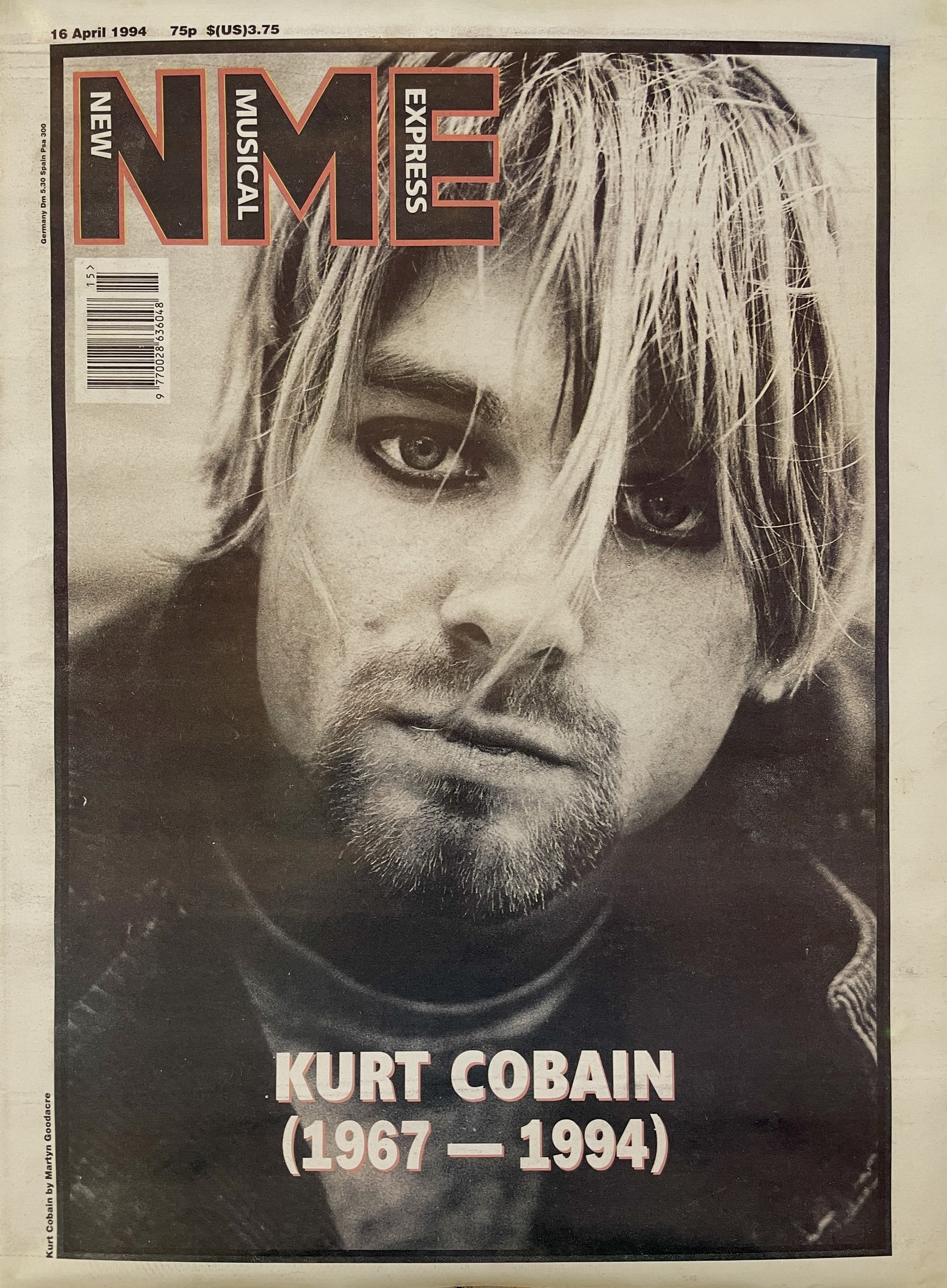 Lot 342 - Seven 'Kurt Cobain' posters.