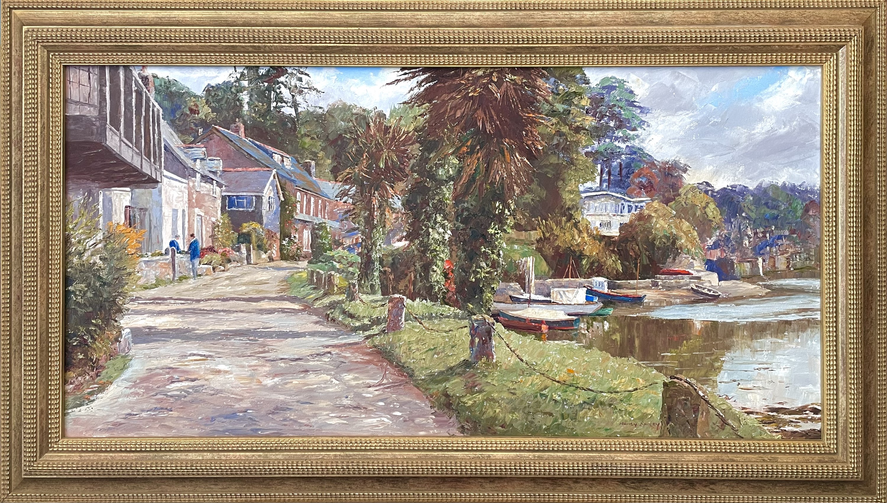 Lot 417 - Nancy BAILEY (1913-2012) Port Navas Oil on