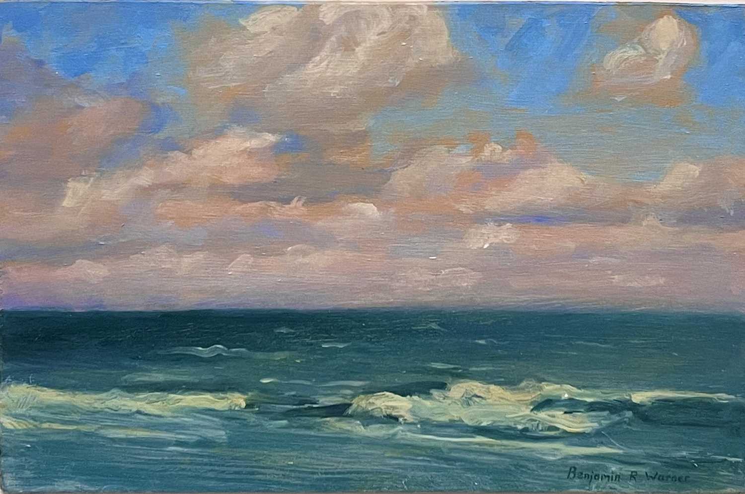 Lot 275 - Benjamin R WARNER (1970) Cornish seascape