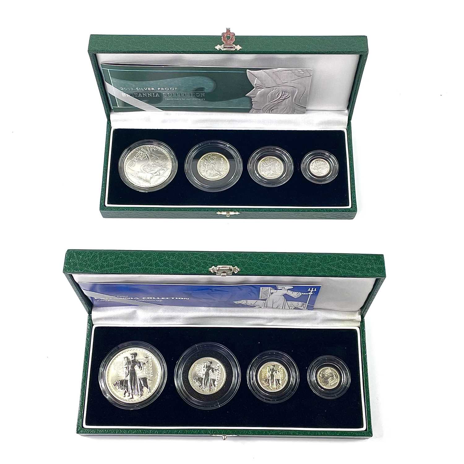 Lot 55 - 2001 & 2003 Royal Mint Great Britain cased