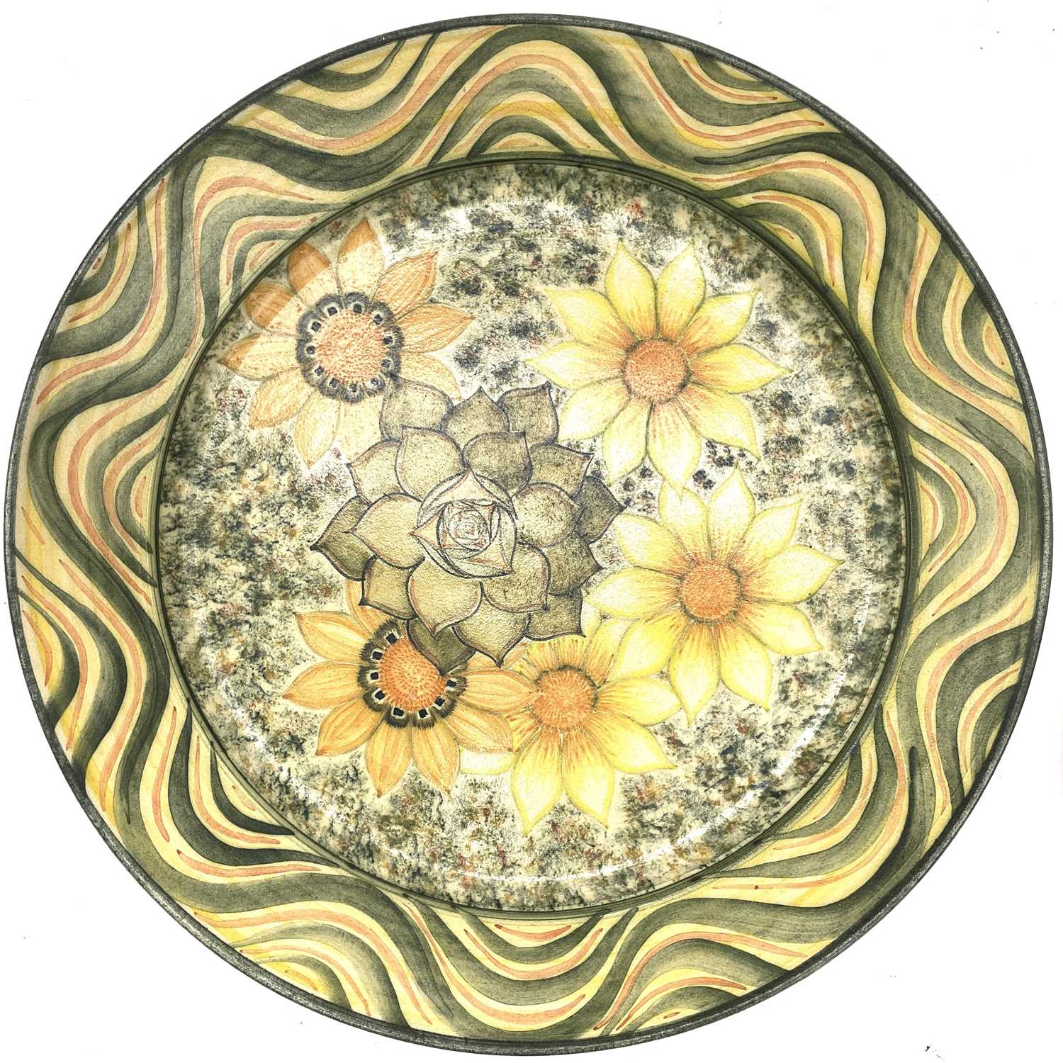 Lot 839 - Adrian Brough, A studio pottery platter,