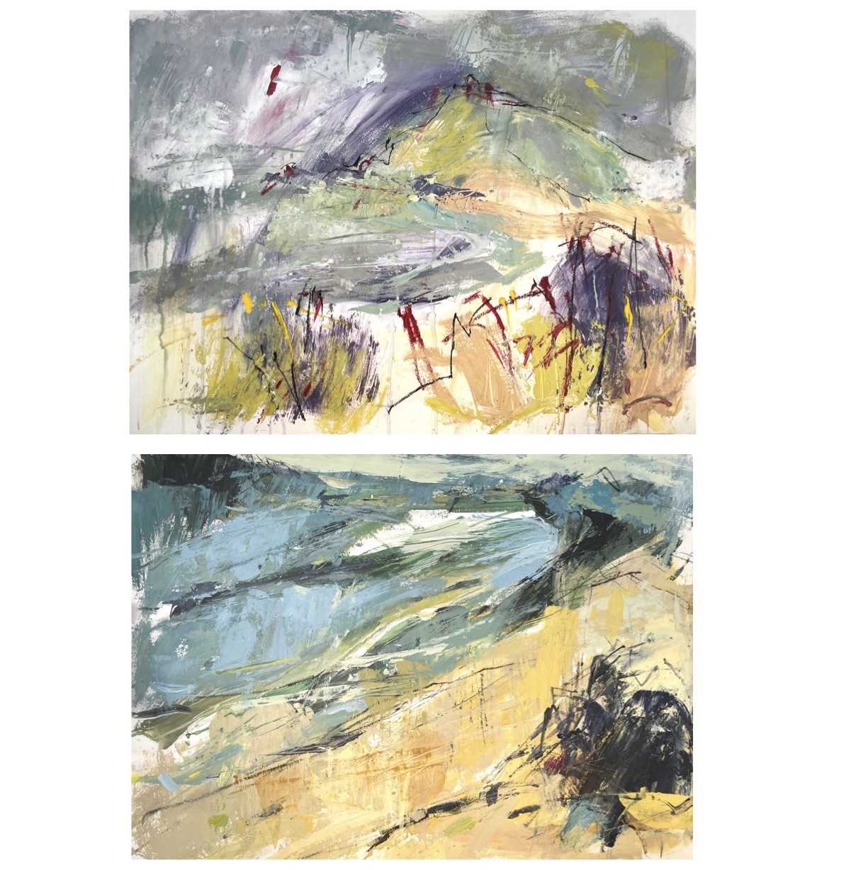 Lot 200 - Ges WILSON (1954) Abstract Acrylic on paper