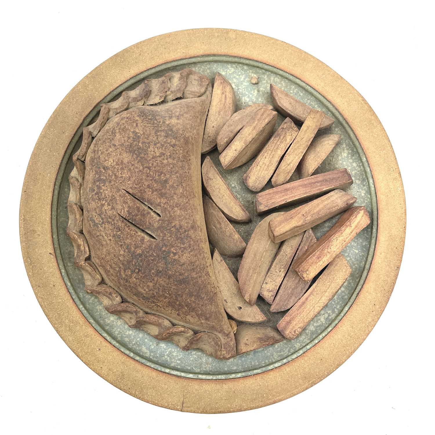 Lot 837 - Alan Brough, Studio pottery, a pastie and