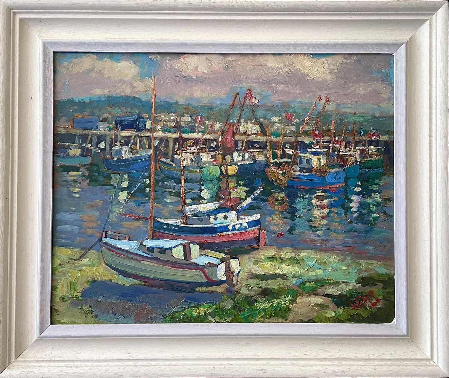 Lot 40 - Bob VIGG (1932-2001) Newlyn Harbour Oil on