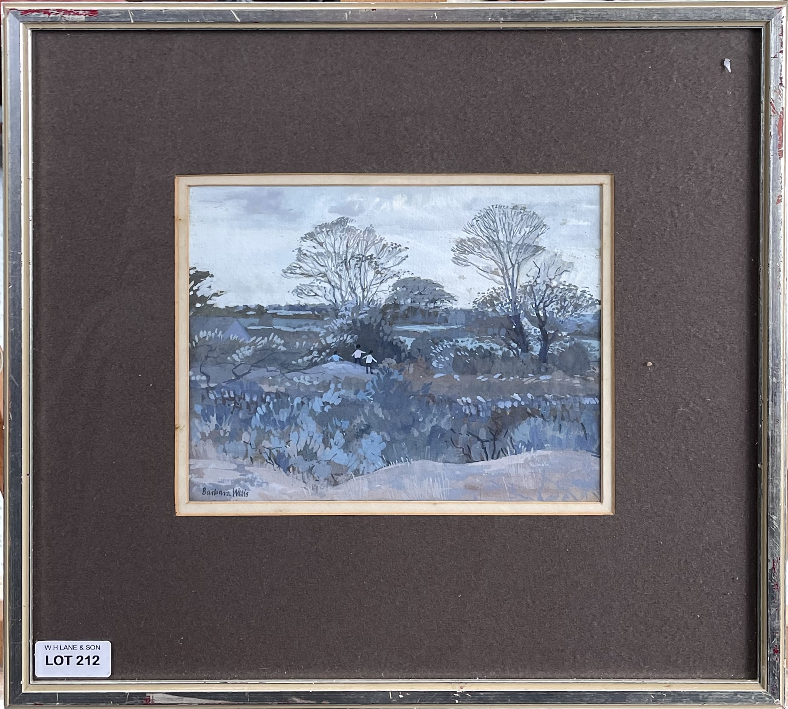 Lot 1413 - Barbara Wills, Children in a landscape,