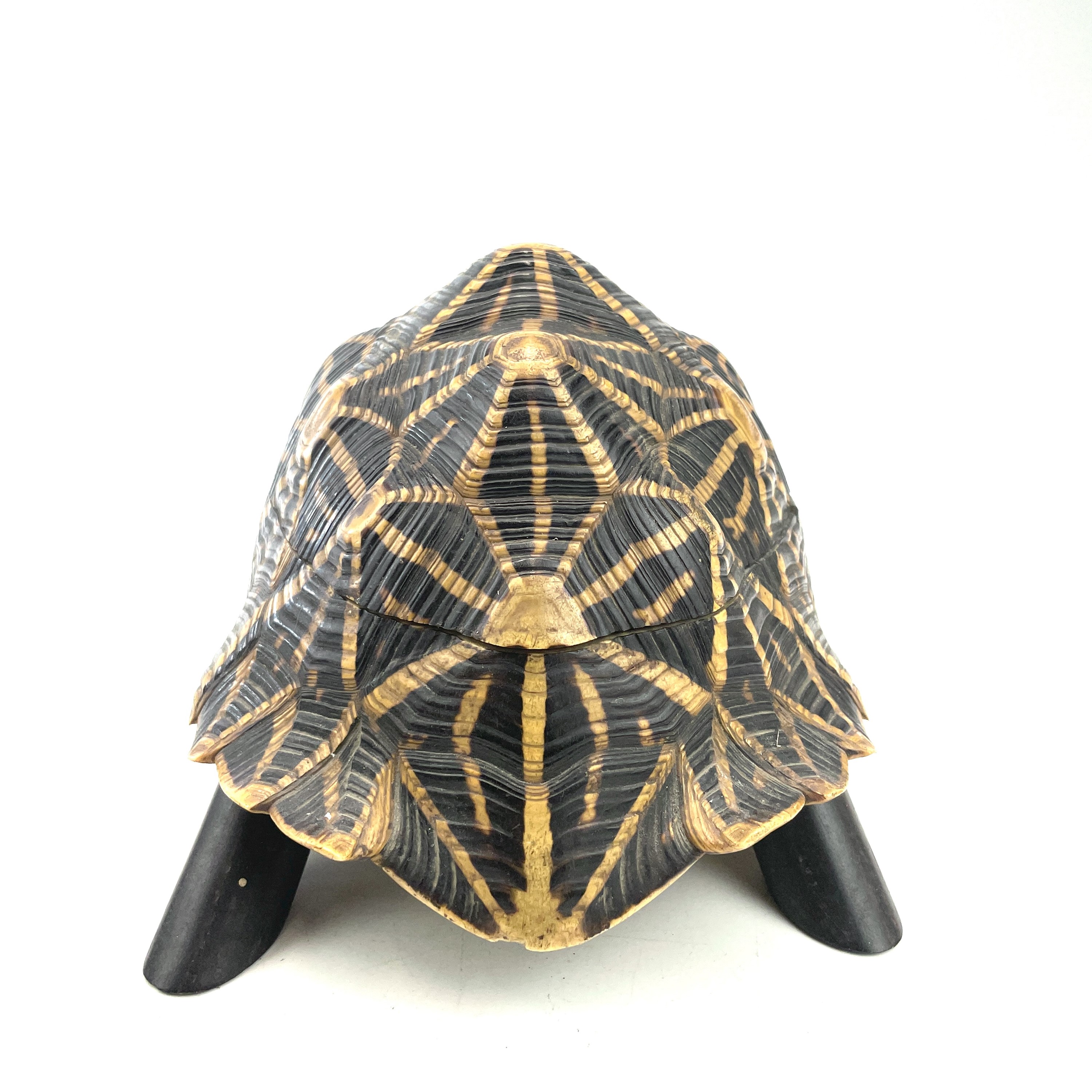 Lot 11 - An Anglo-Indian turtle form trinket box,