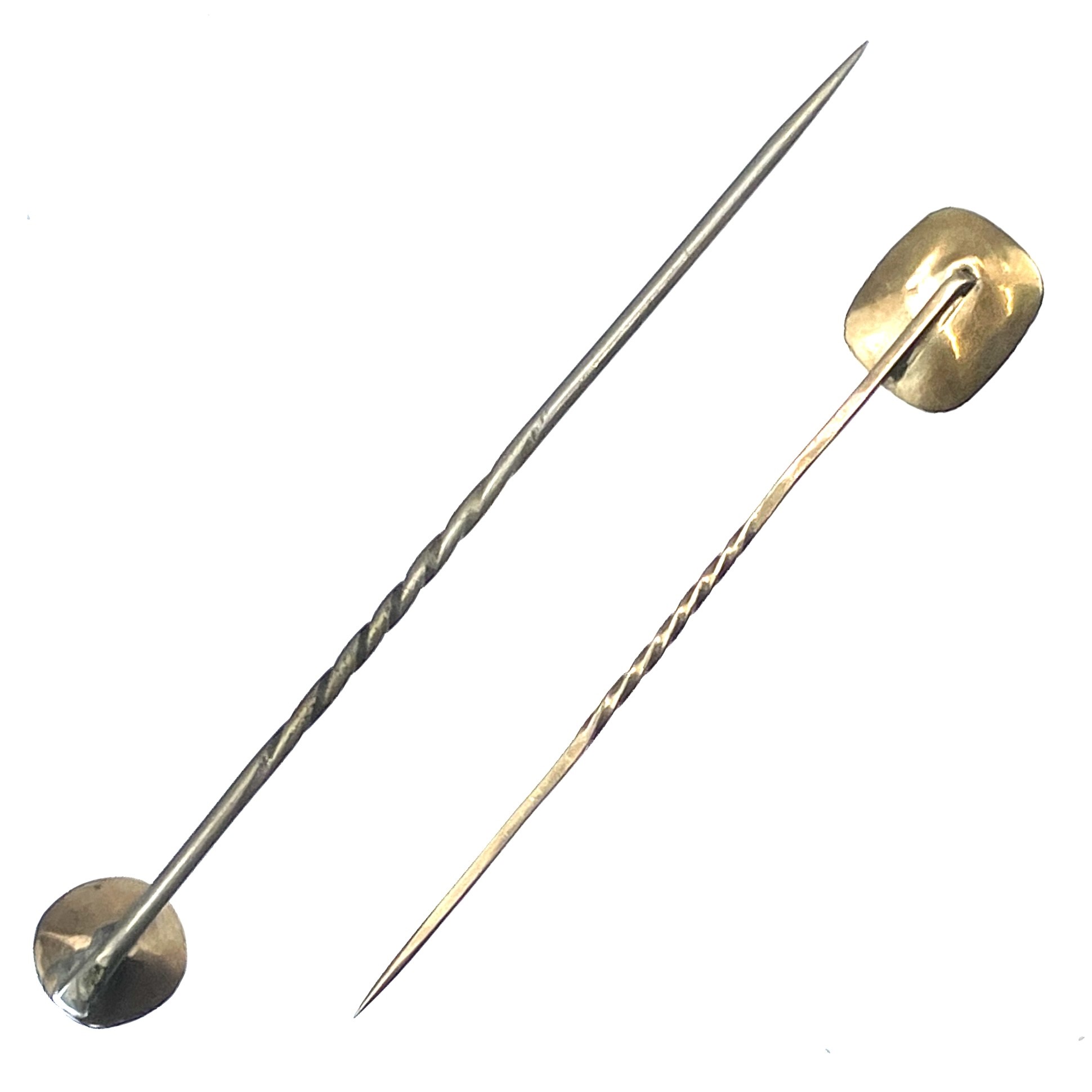 Lot 249 - Two 19th century stick pins.