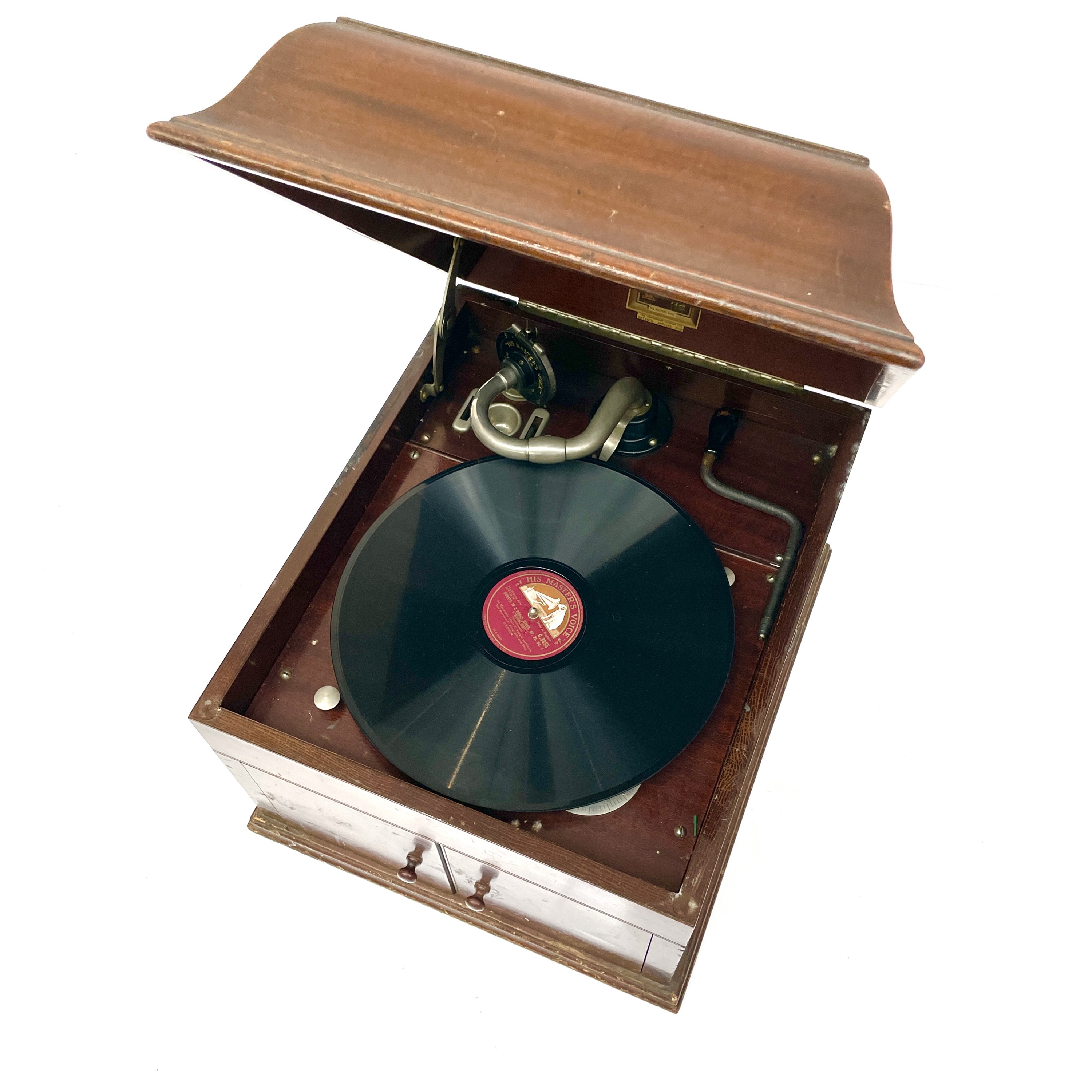 Lot 112 - An HMV model 109 tabletop mahogany