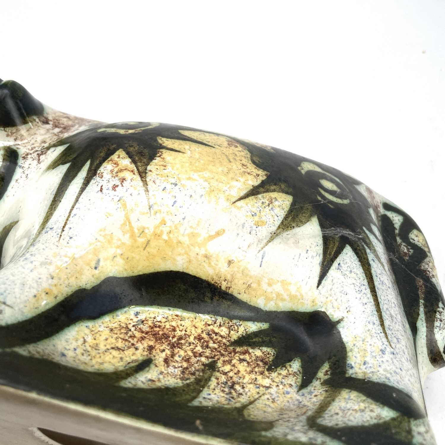 Lot 820 - A Celtic, Newlyn pottery bull decorated in