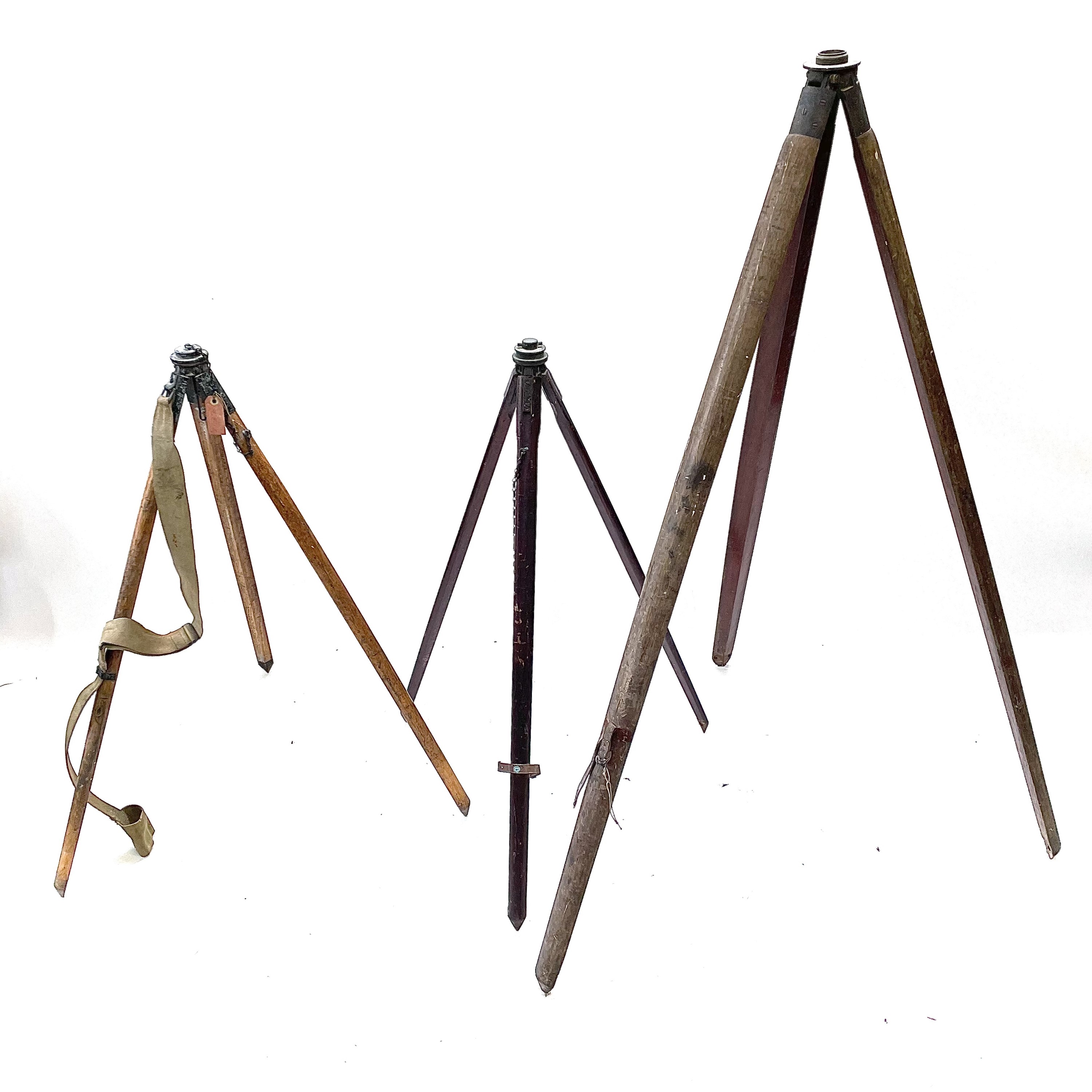 Lot 388 - An early 20th century theodolite tripod