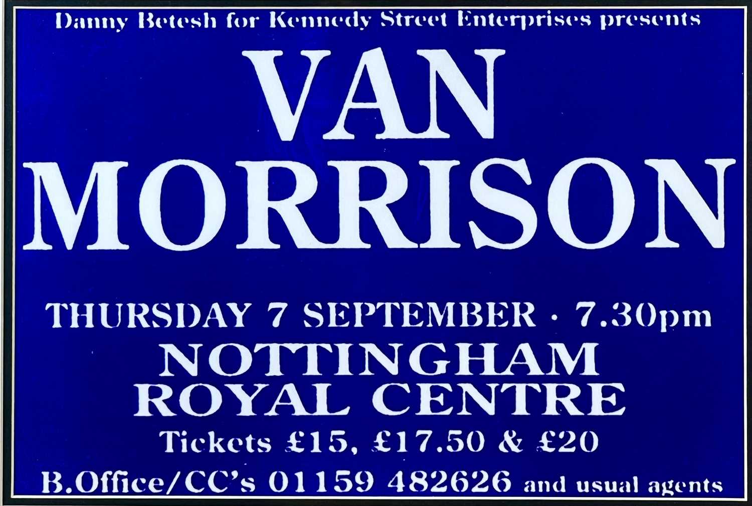 Lot 180 - VAN MORRISON. A framed concert poster for