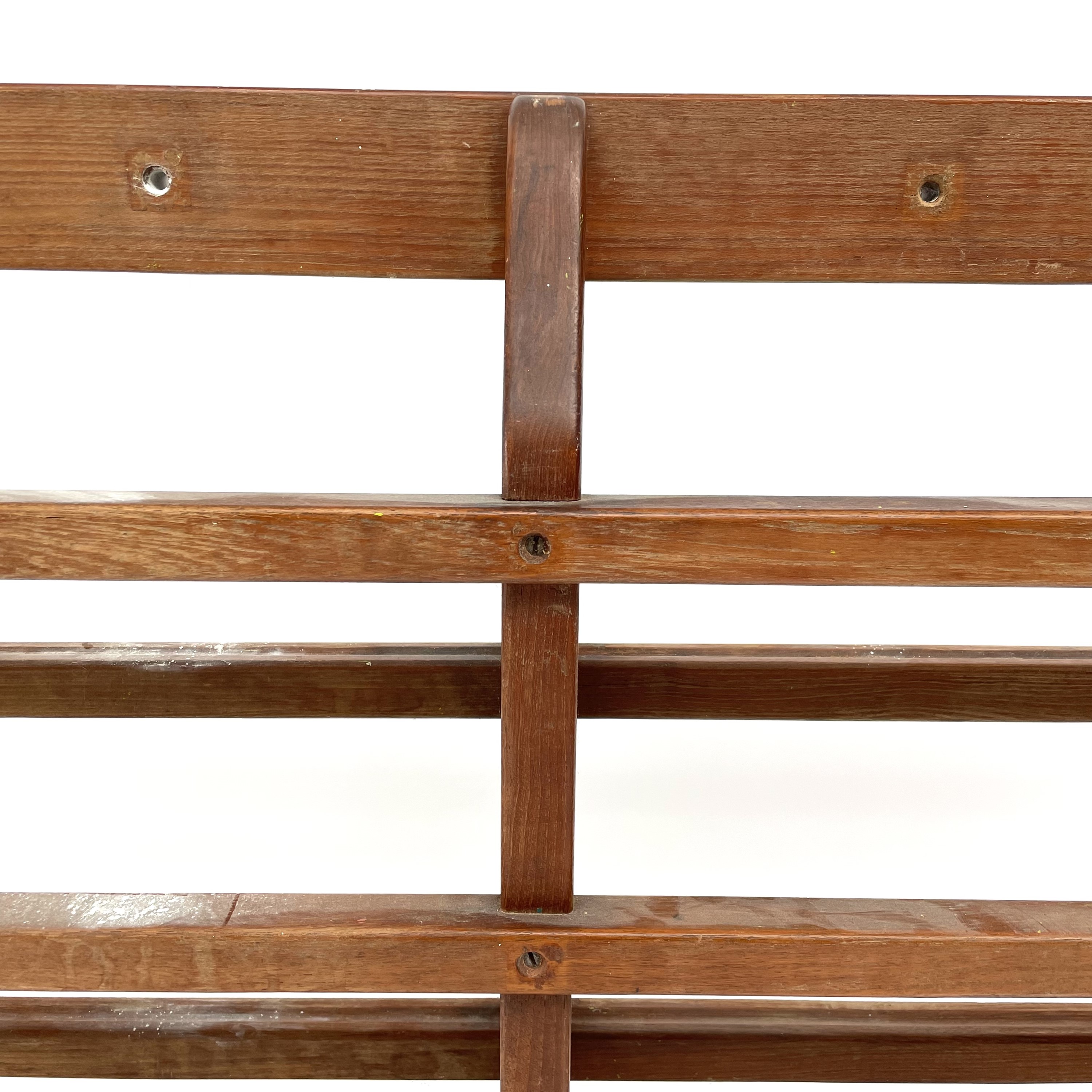 Lot 64 - A teak open plate rack.