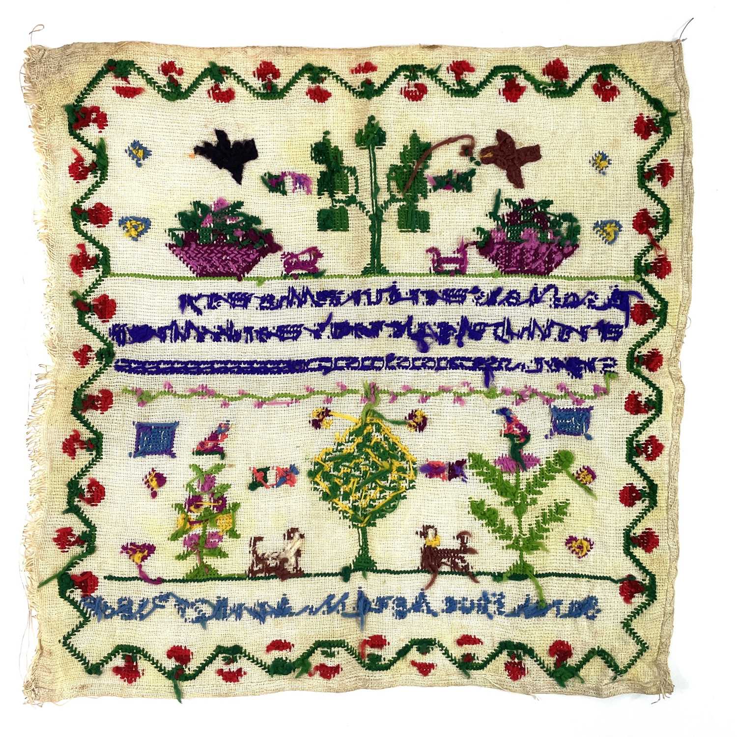Lot 1604 - A Victorian sampler.