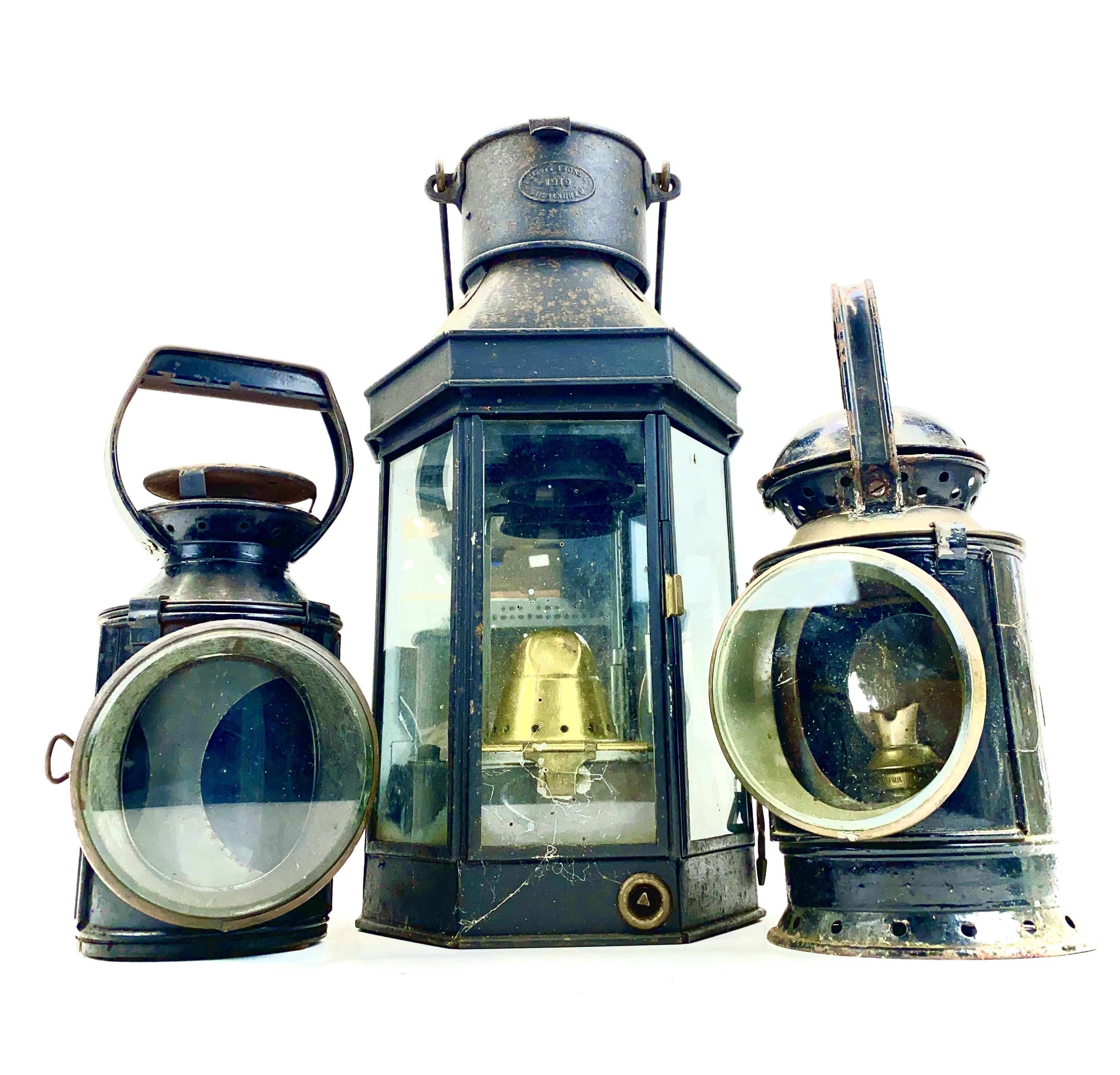 Lot 673 - Transport-Railways-Railwayana Lamps (x3)