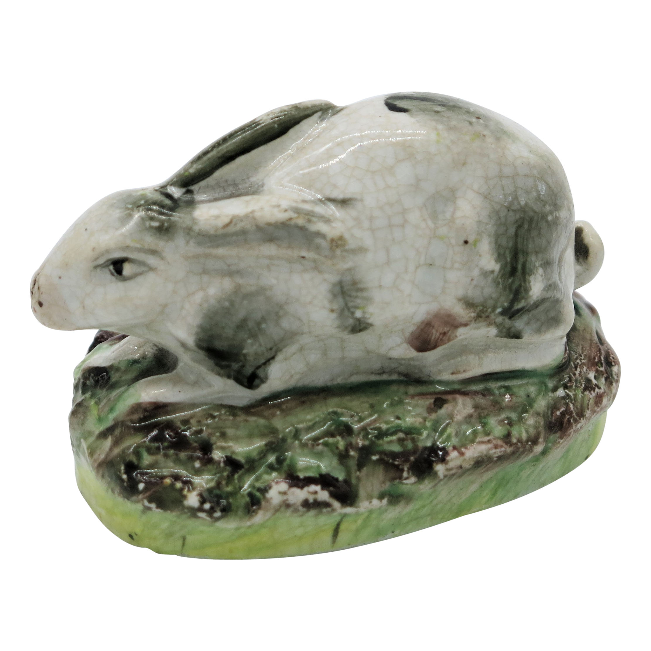 Lot 1340 - A rare Staffordshire small rabbit.