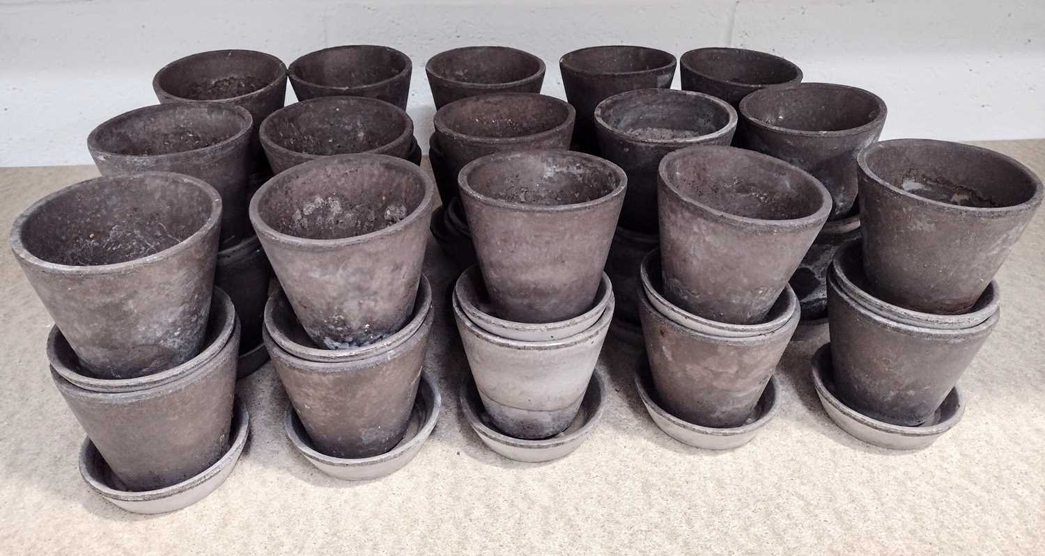 Lot 369 - Thirty Bergs Pottery Julie Pots Grey with