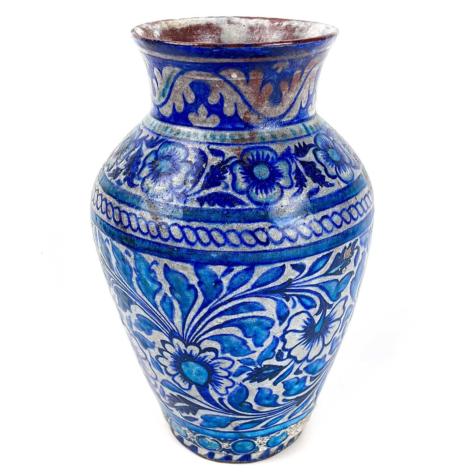 Lot 1034 - A Moroccan safi pottery vase.