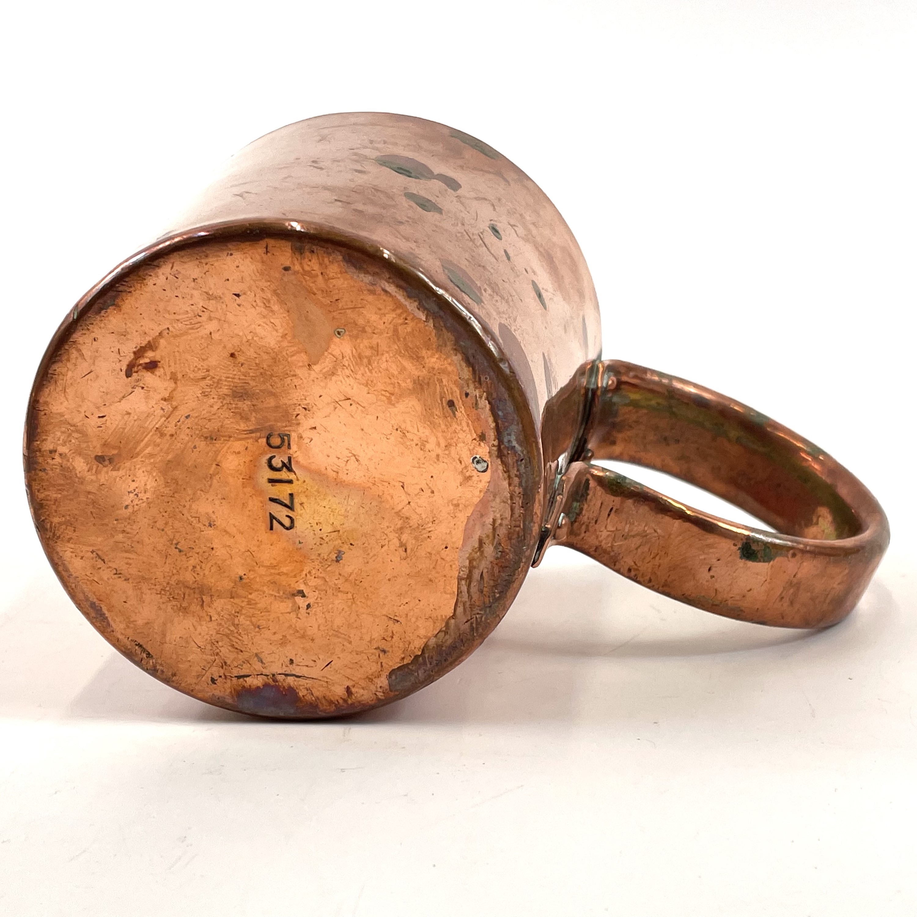 Lot 76 - A group of ten Naval copper rum or grog