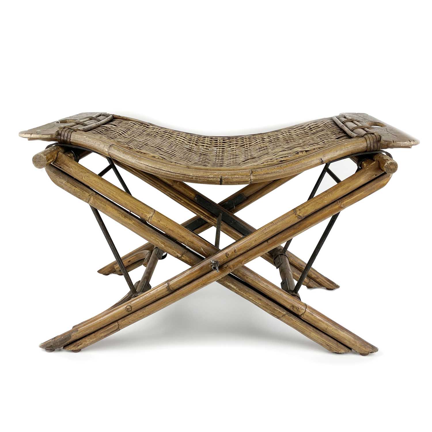 Lot 313 - A Chinese bamboo and softwood folding