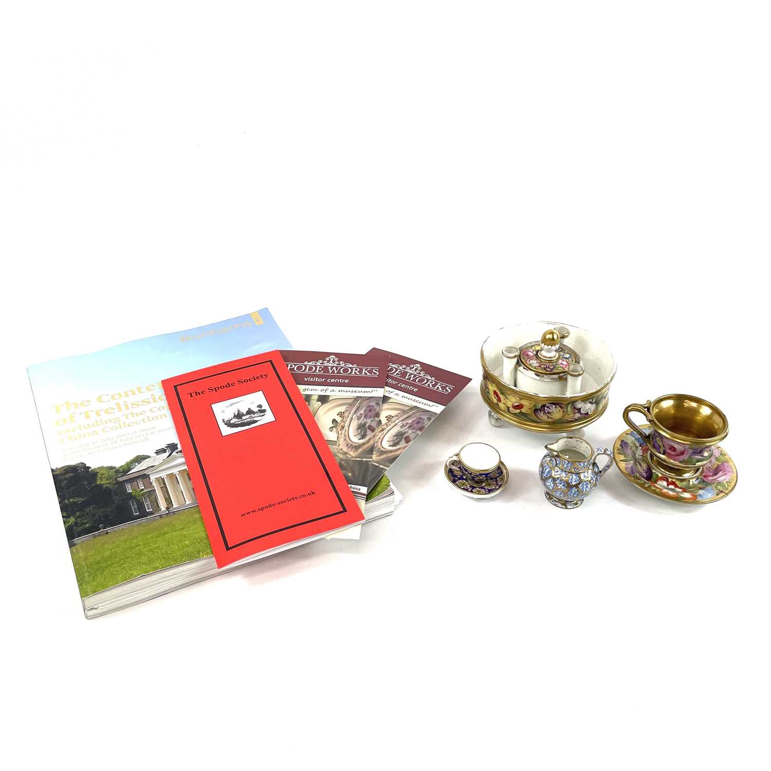 Lot 943 - A Spode porcelain miniature jug marked Spode