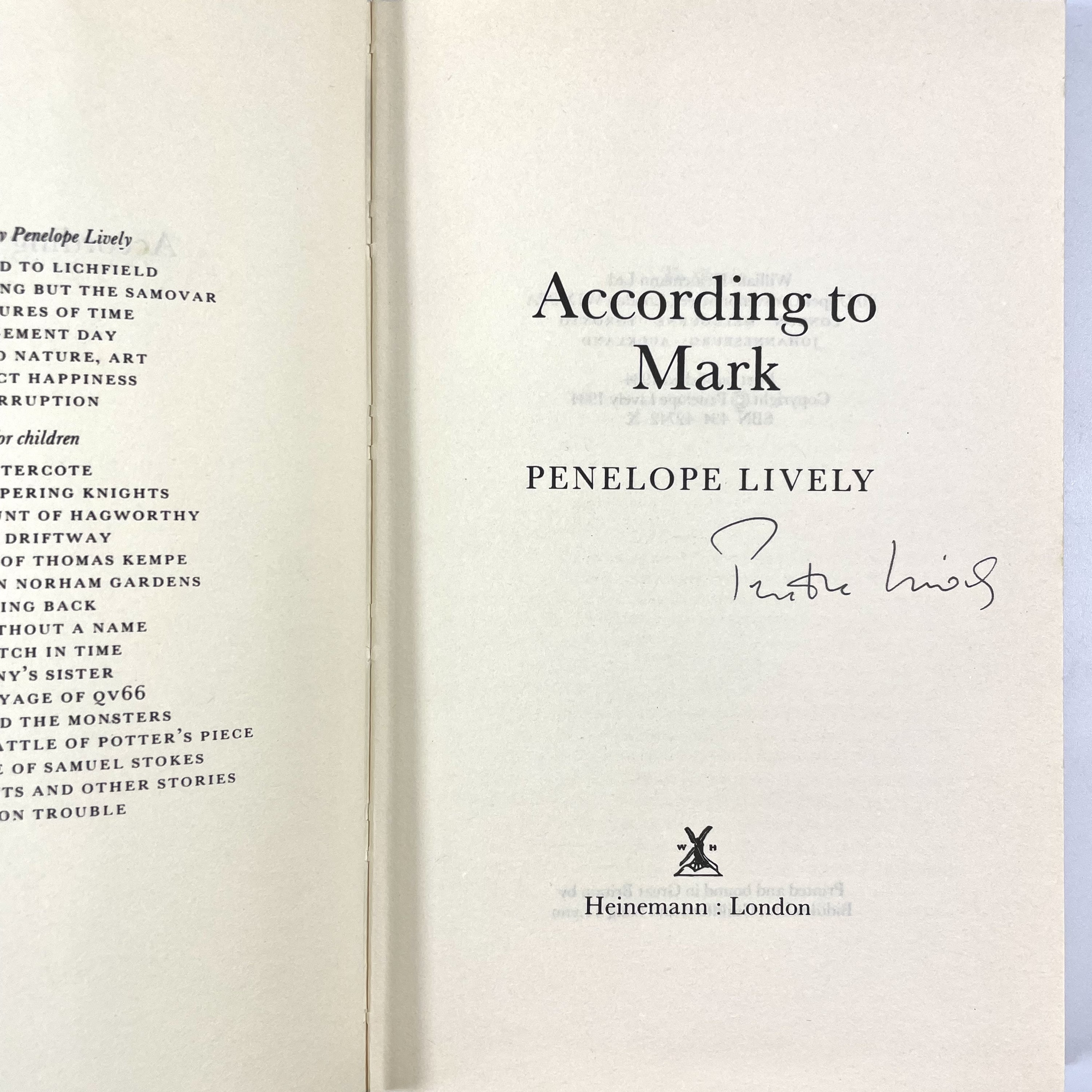 Lot 347 - Five works by Penelope Lively