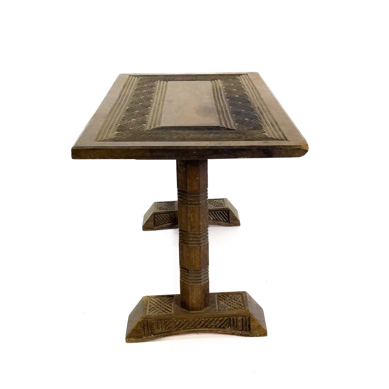 Lot 1864 - An African hardwood rectangular coffee
