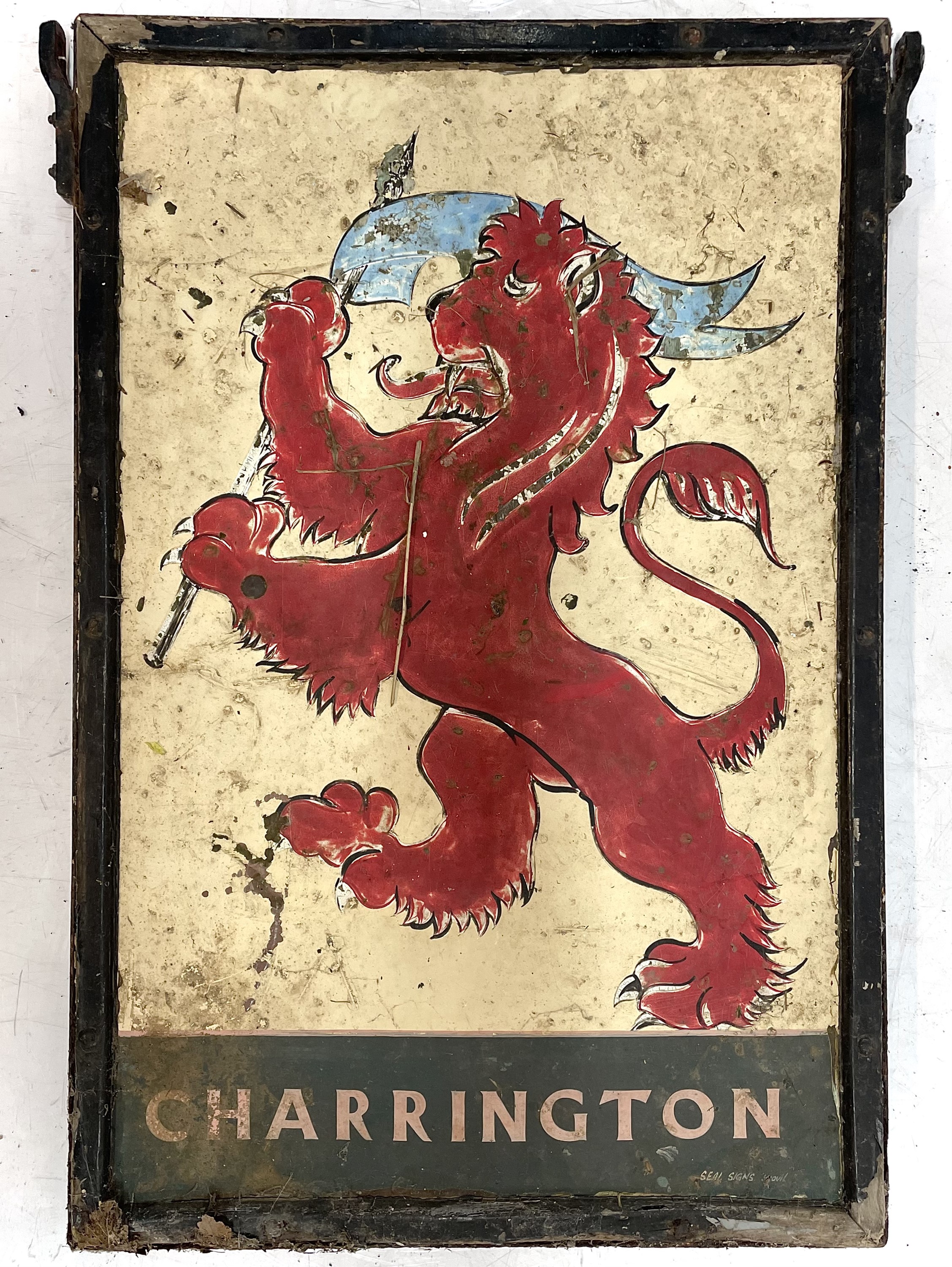 Lot 25 - A vintage Red Lion Charrington double-sided