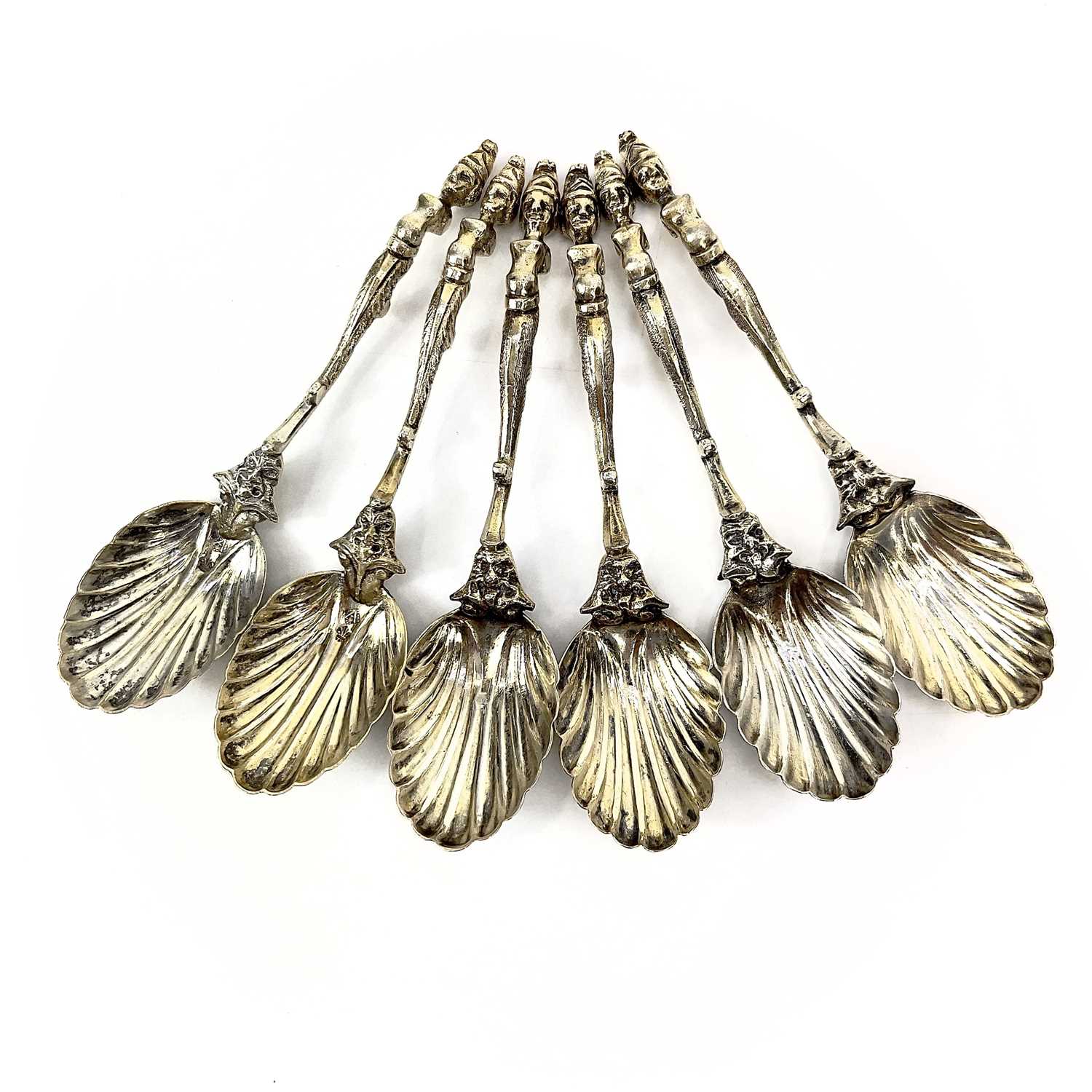 Lot 105 - A set of six 19th century French silver