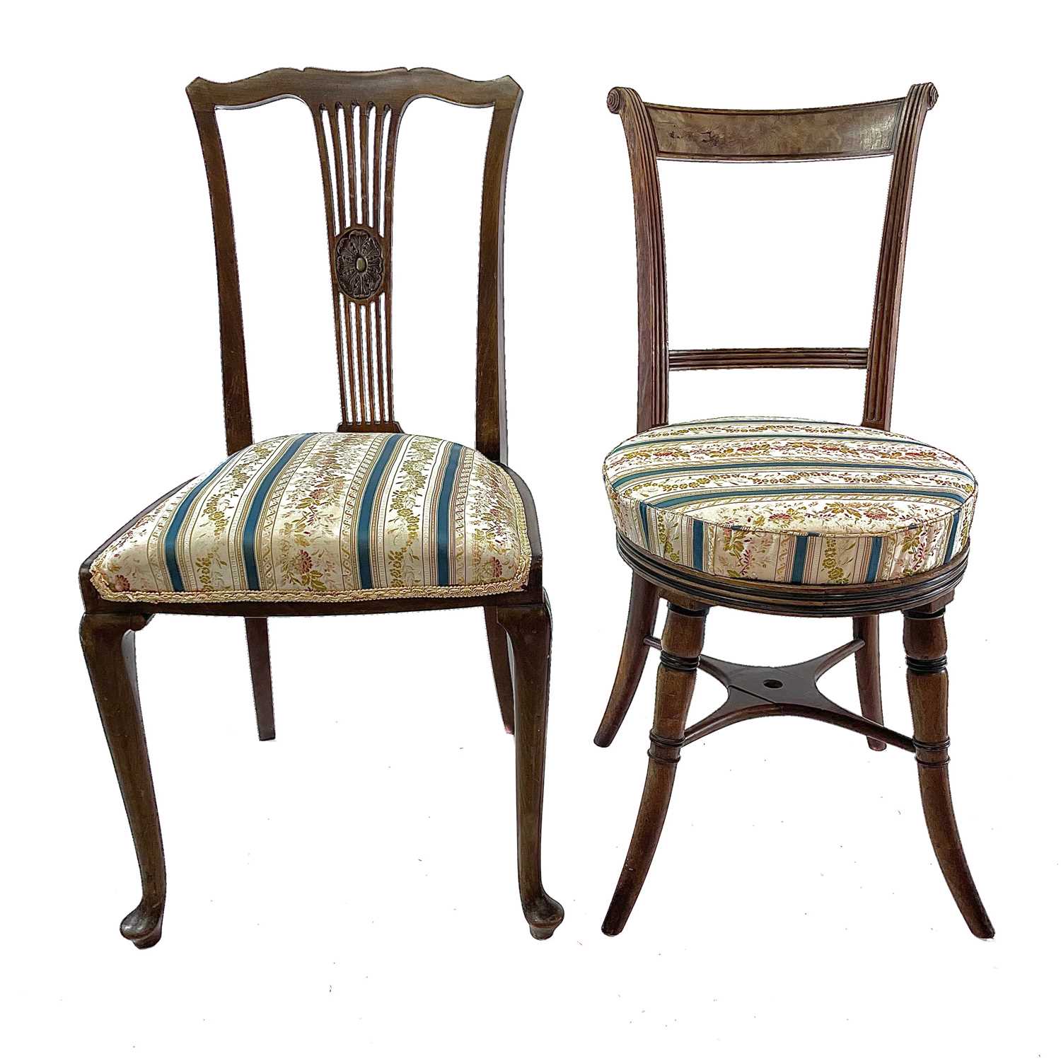 Lot 1871 - A Regency mahogany side chair.