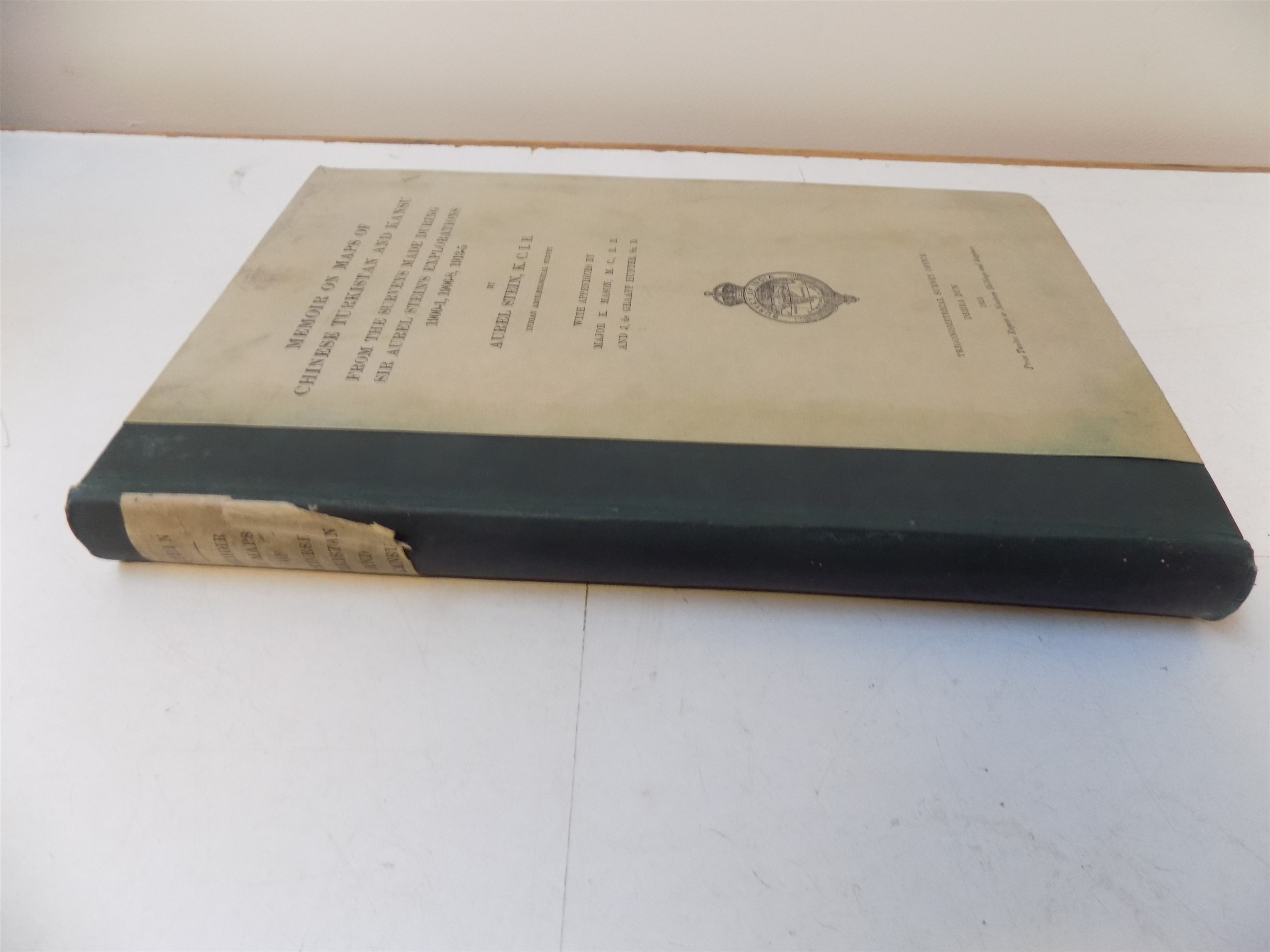 Lot 433 - AUREL STEIN "Memoir on Maps of the Chinese