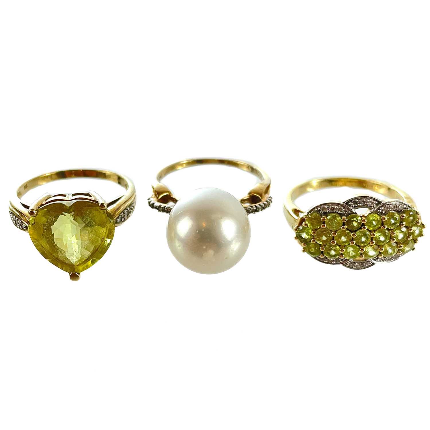 Lot 75 - A contemporary 14ct diamond and gem set