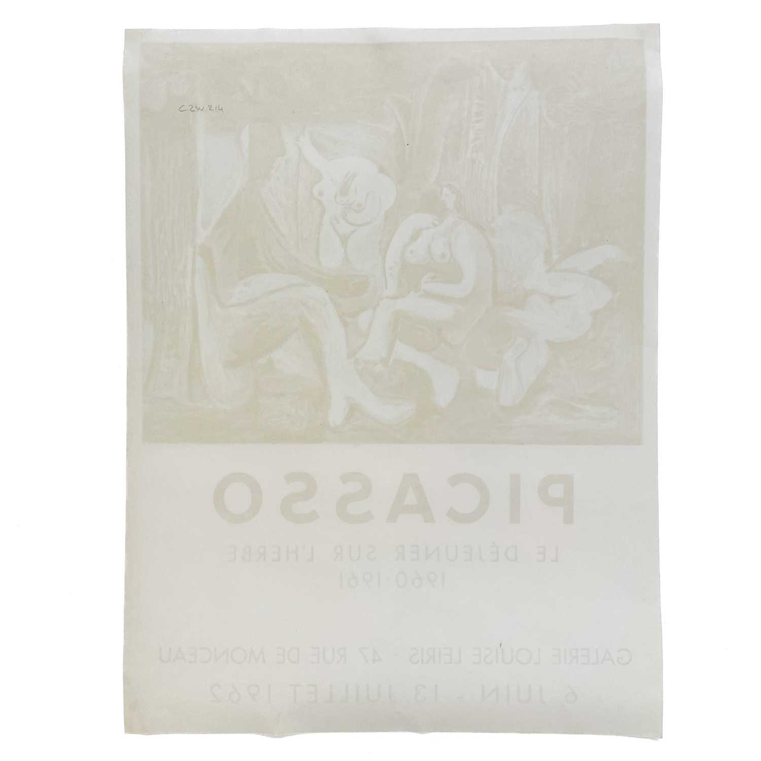 Lot 546 - Picasso. Le Dejeuner Sur L'Herbe 1960-1961.