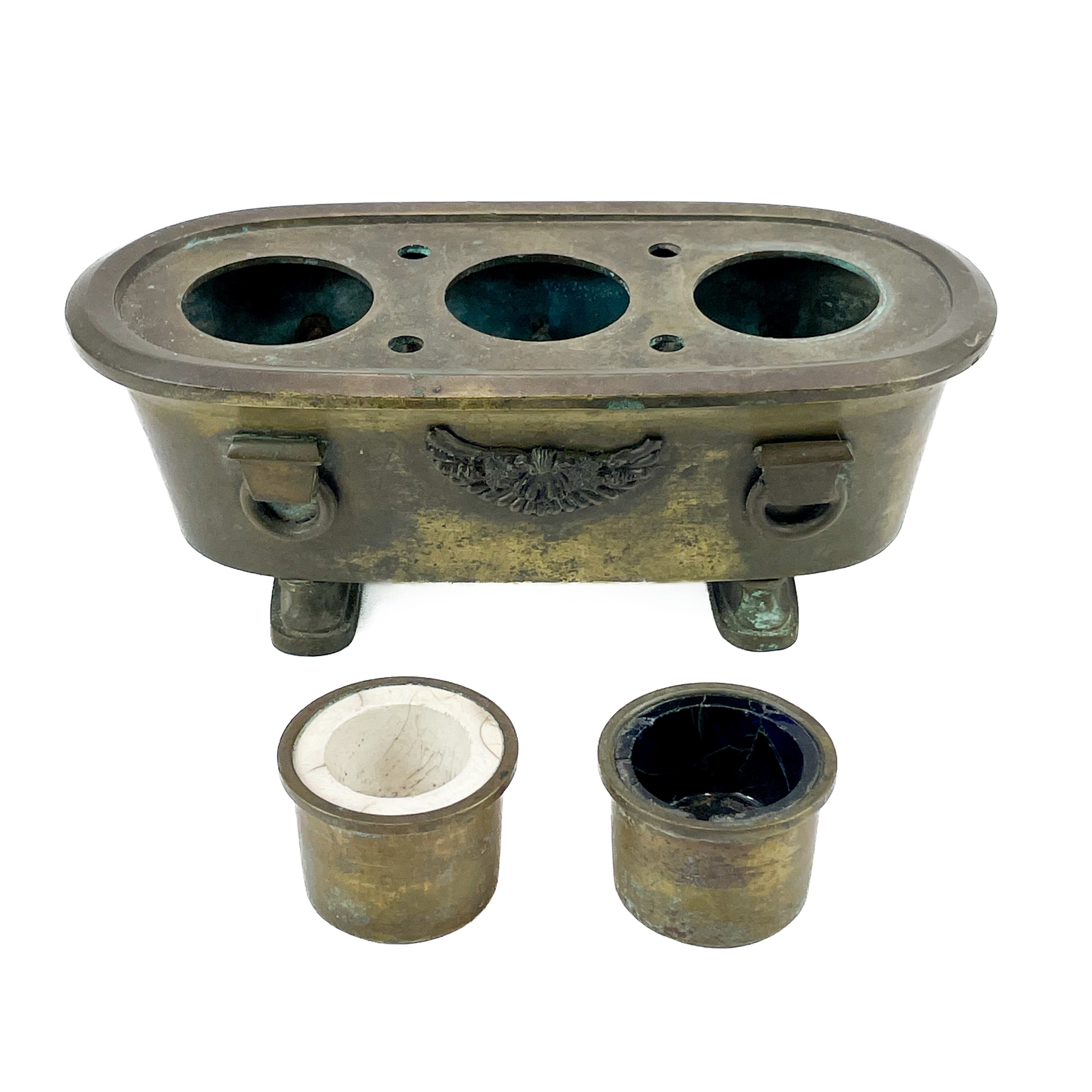 Lot 205 - A gilt bronze Regency grand tour inkstand of