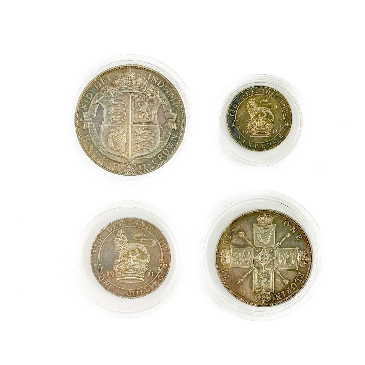 Lot 126 - UK 1911 Proof Silver Set of 4 Coins. 6d to