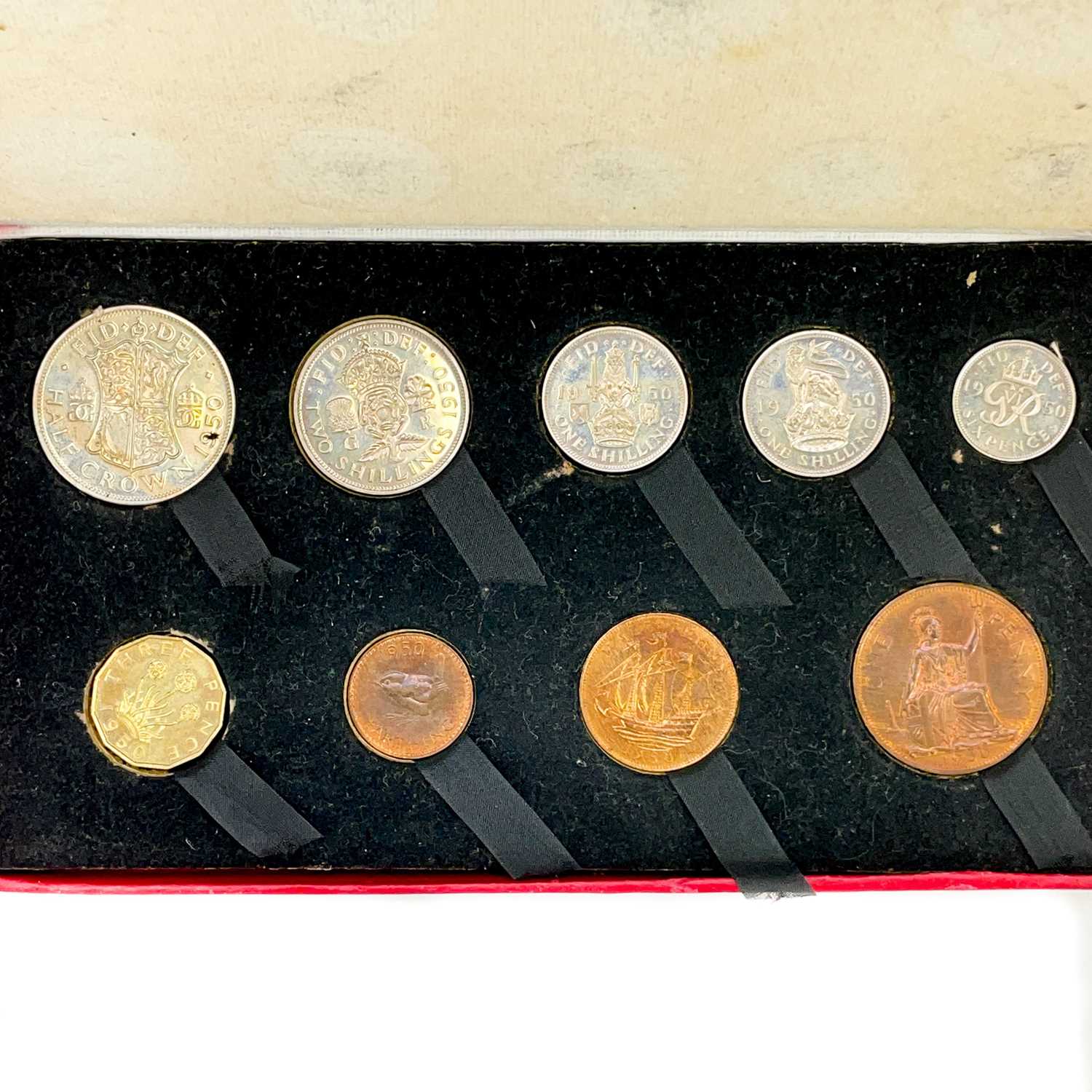Lot 131 - UK 1950 Proof Coin Set in Original Royal