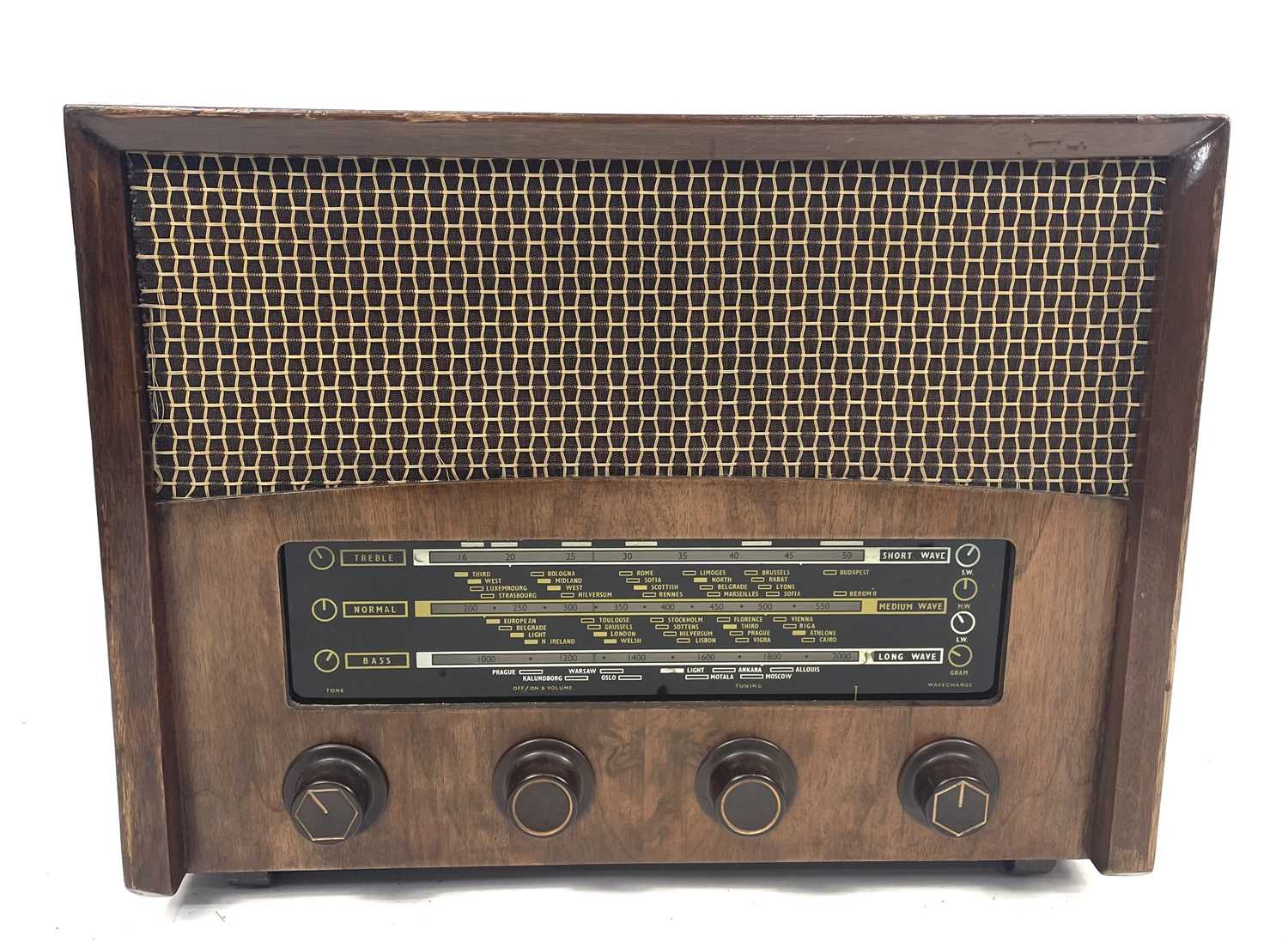 Lot 258 - A 1950s Banner B55 valve radio receiver.