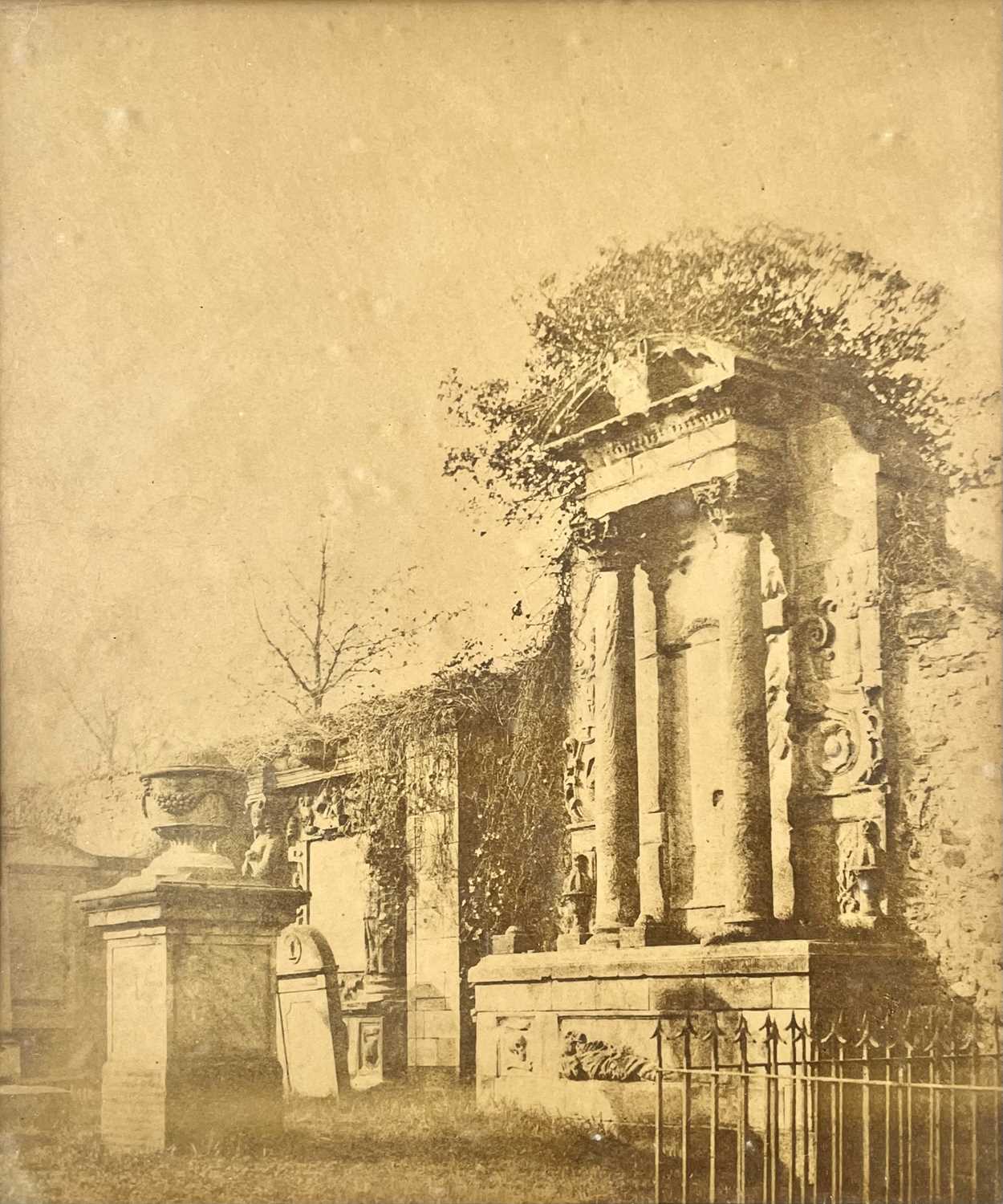 Lot 168 - A Victorian sepia photograph of a tomb in